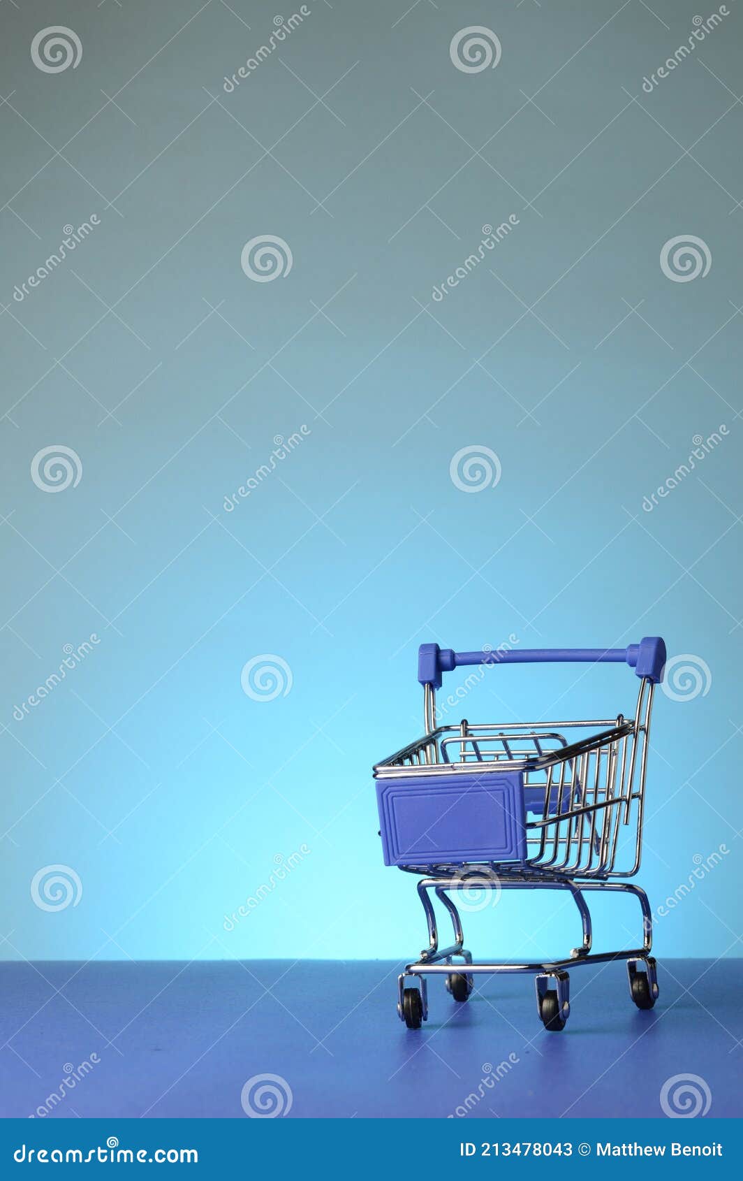 Blue Shopping Cart stock image. Image of grocery, merchandise - 213478043