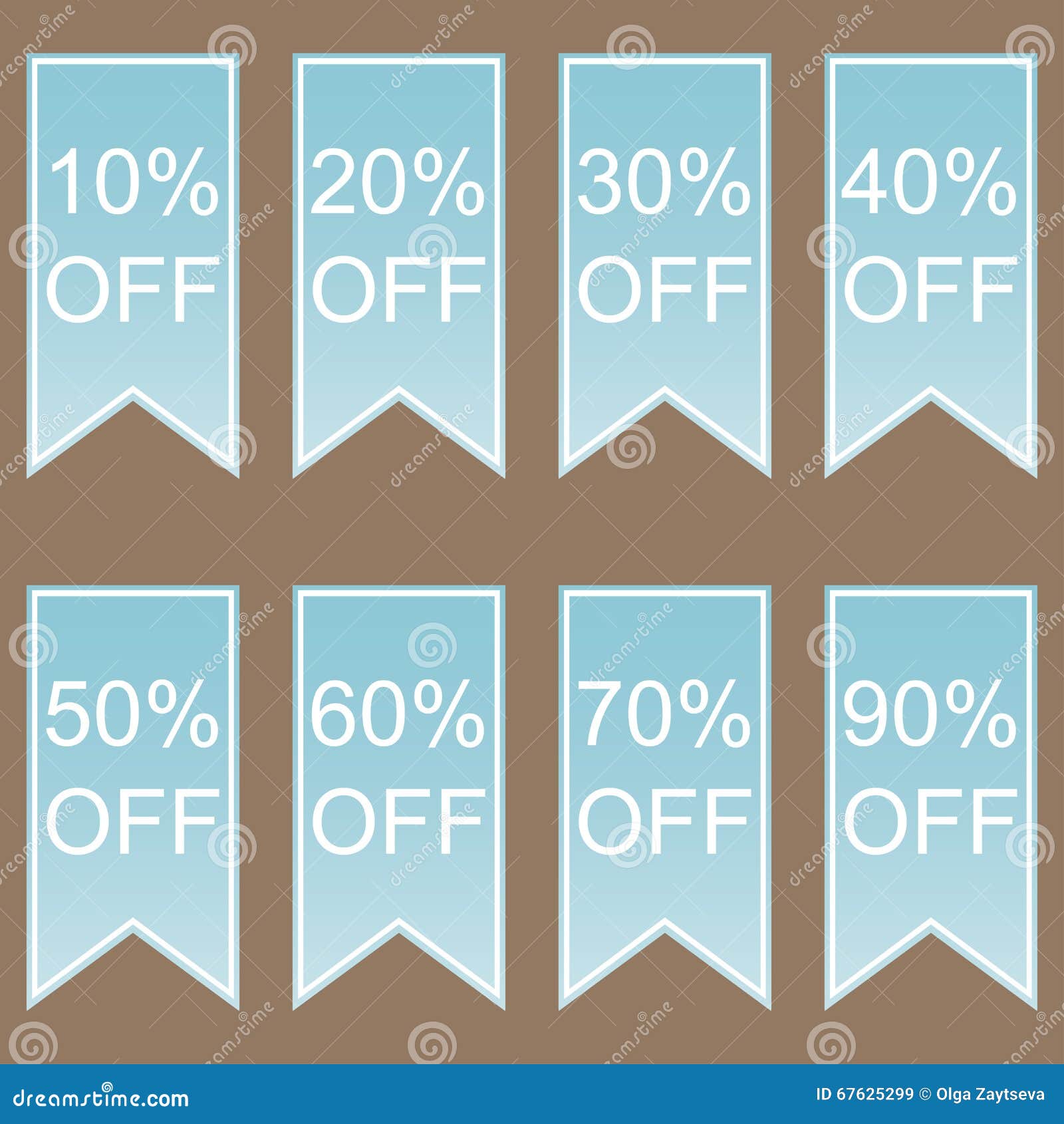 Blue Shopping tags set stock illustration. Illustration of promotion ...