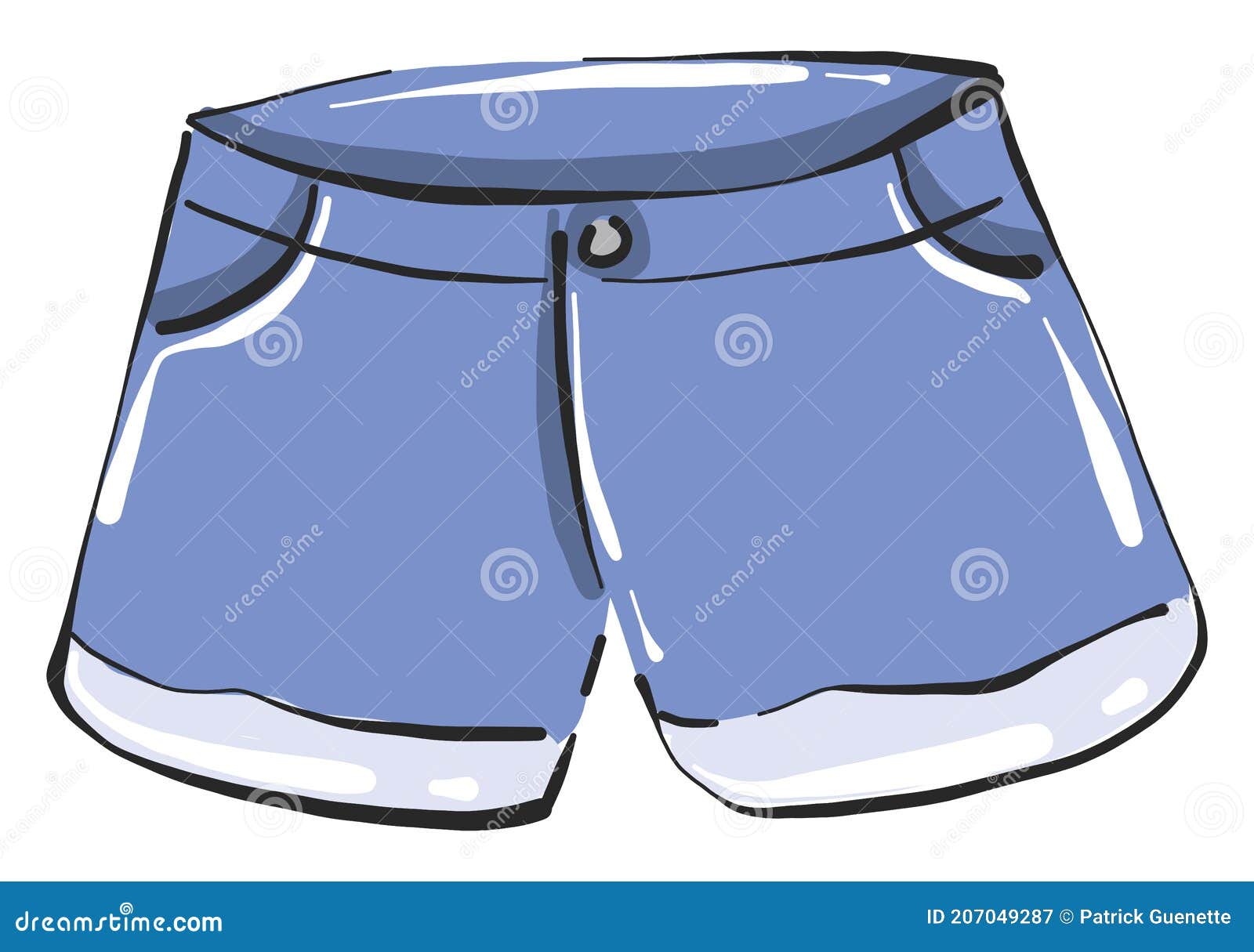 Blue Shorts, Illustration, Vector Stock Vector - Illustration of cotton ...