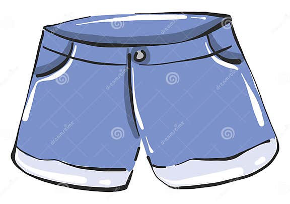 Blue Shorts, Illustration, Vector Stock Vector - Illustration of cotton ...