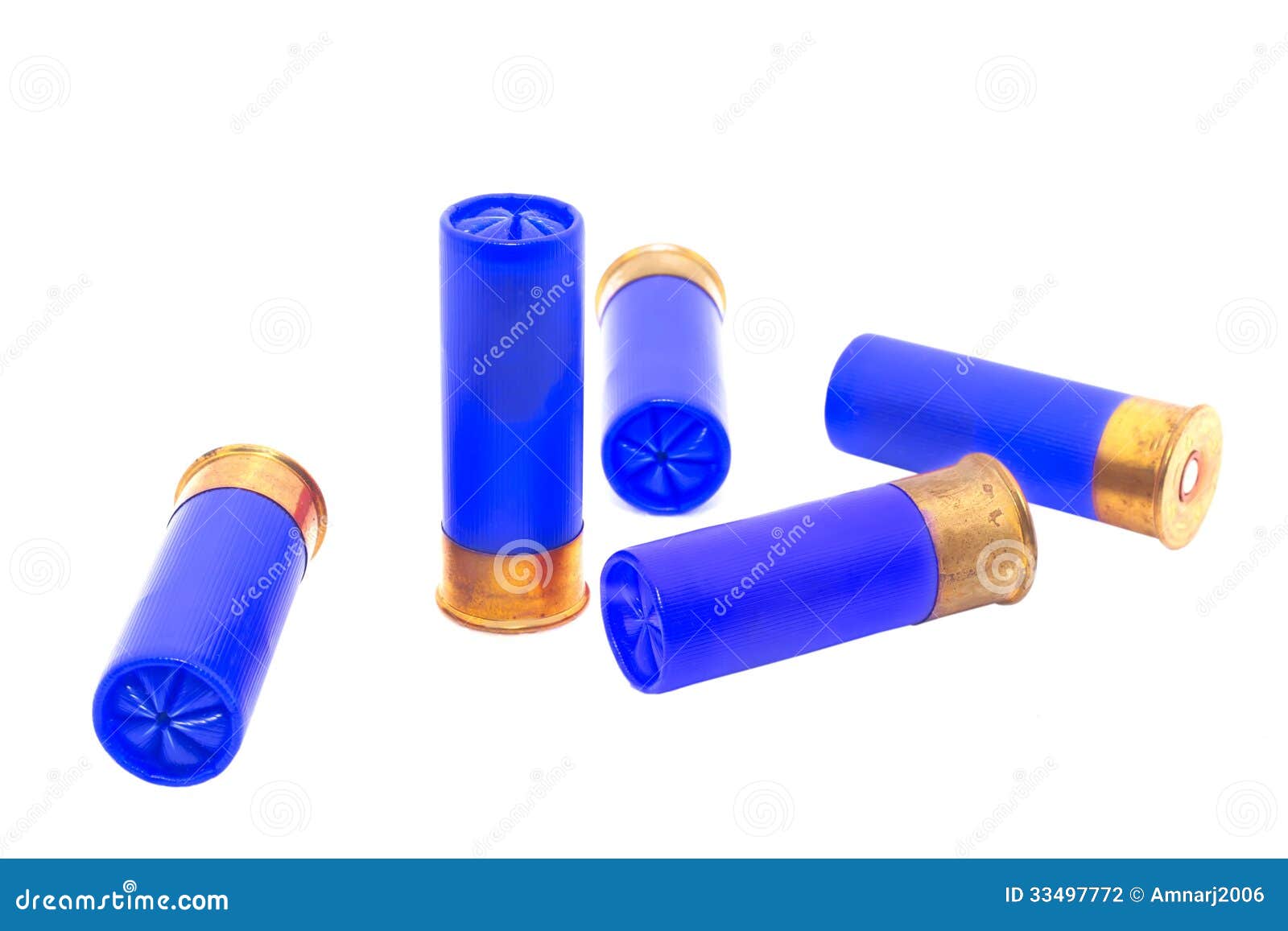 Blue shotgun shell stock photo. Image of military, shot - 33497772