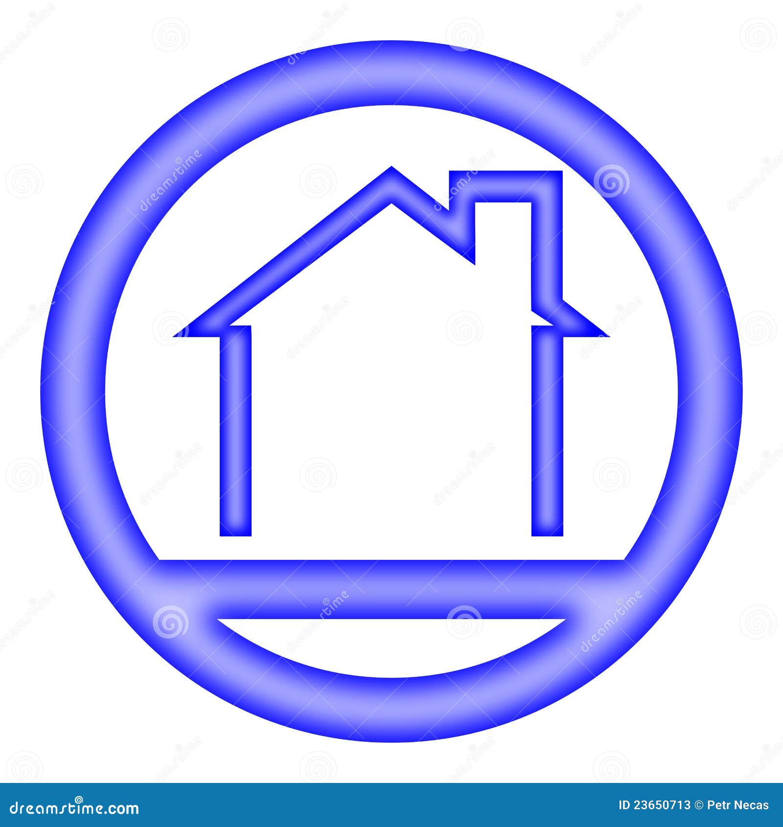 Blue sign stock illustration. Illustration of clip, home - 23650713