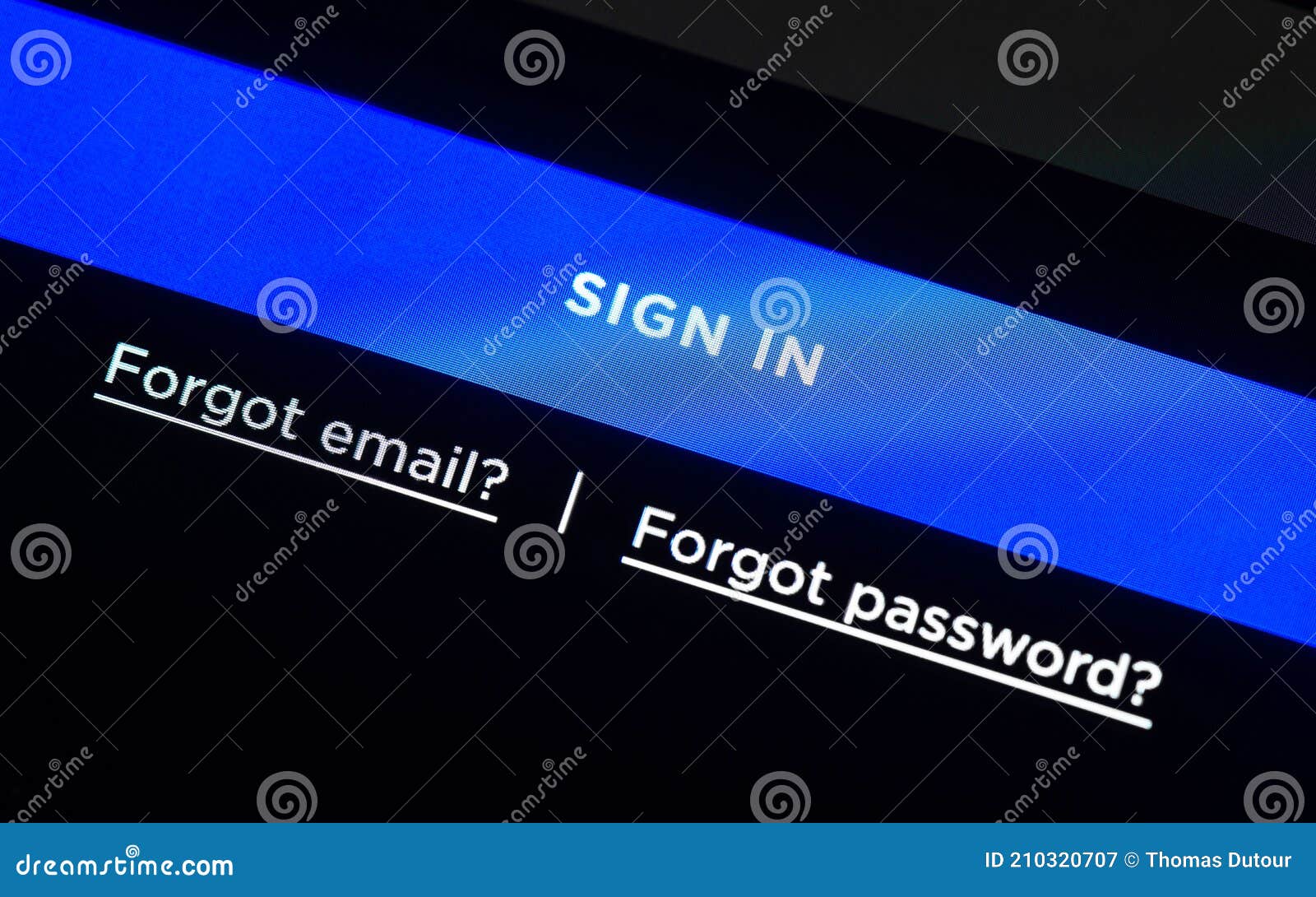 Sign in Button on LCD Screen Stock Image - Image of touchscreen ...