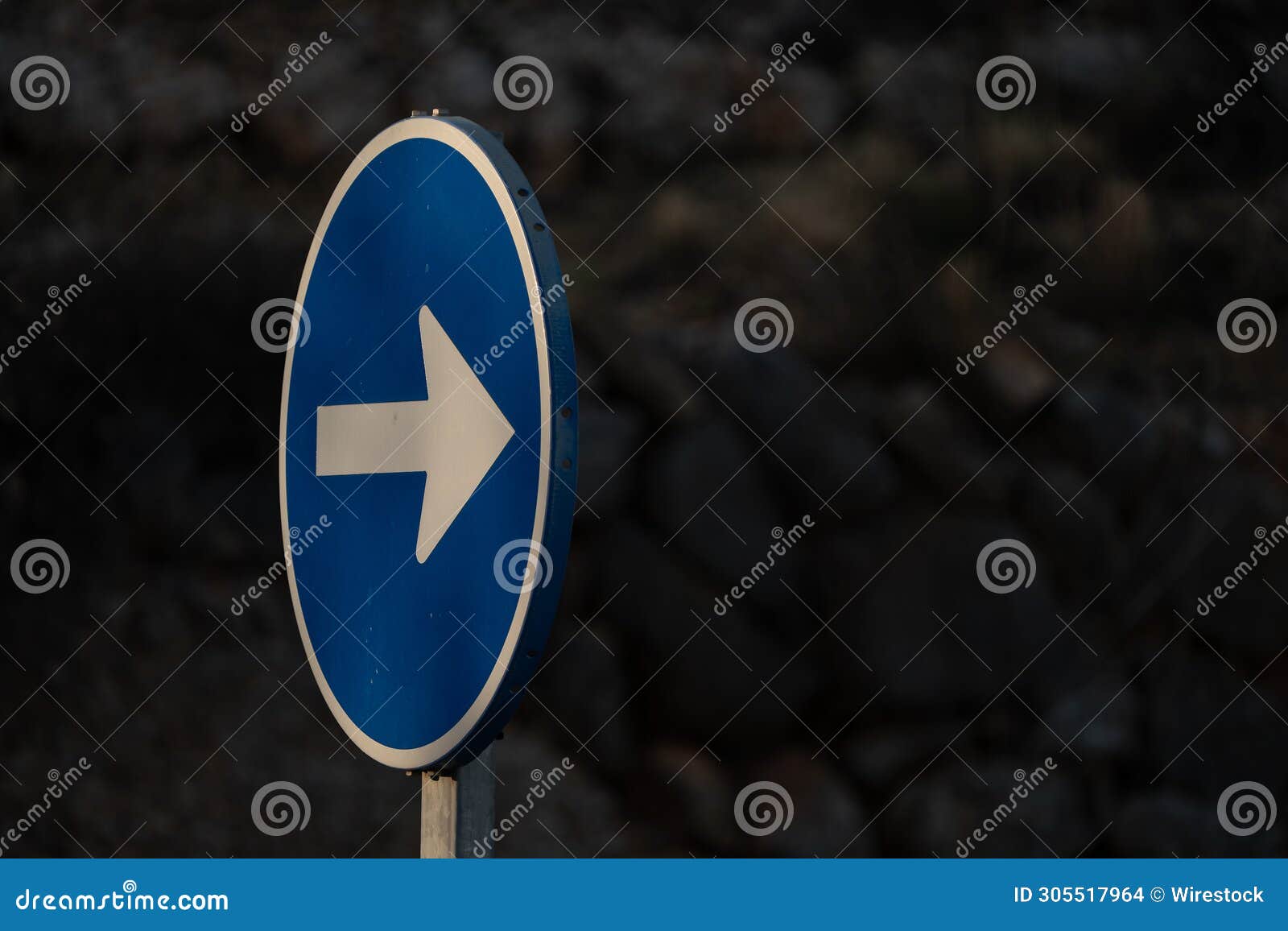 Blue Sign with a White Arrow Pointing Upwards. Stock Photo - Image of ...