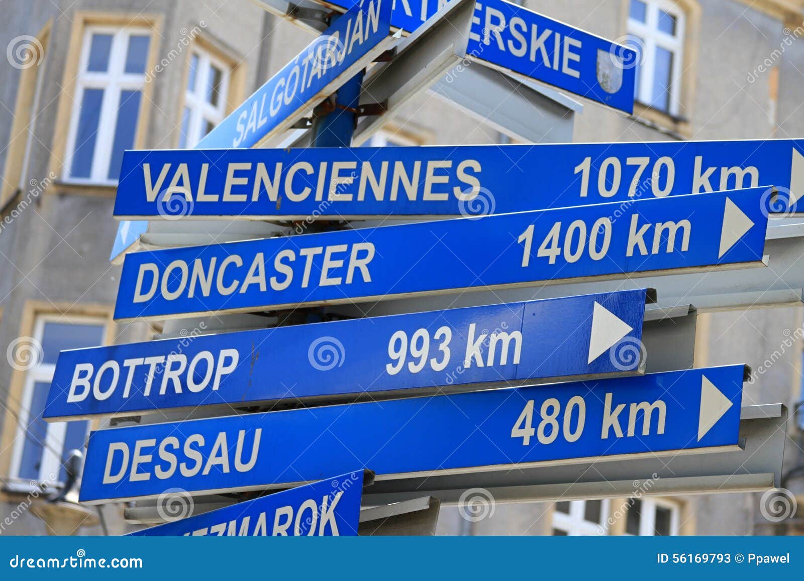 Blue signposts editorial stock photo. Image of signpost - 56169793