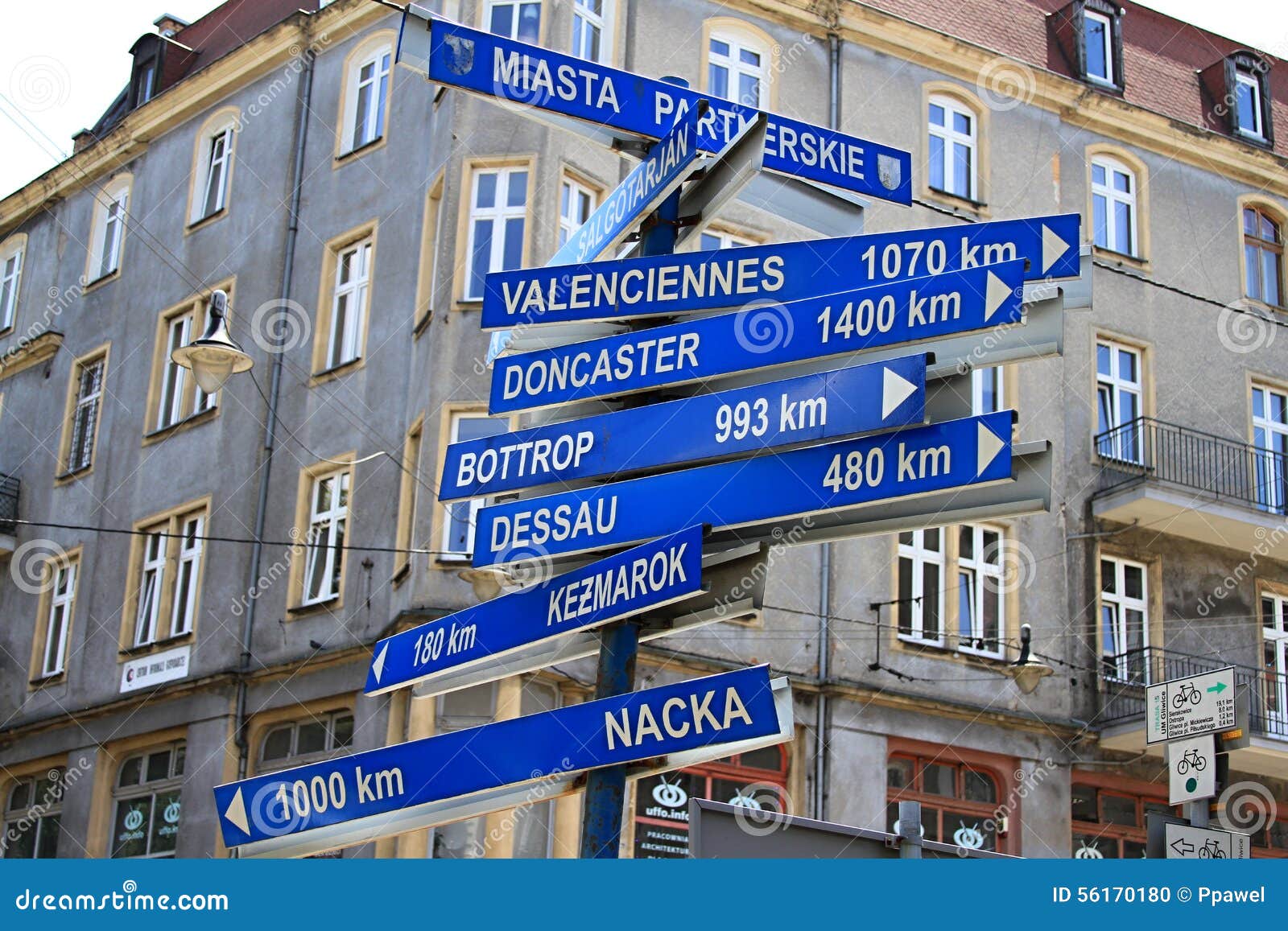Blue signposts editorial image. Image of direction, sign - 56170180