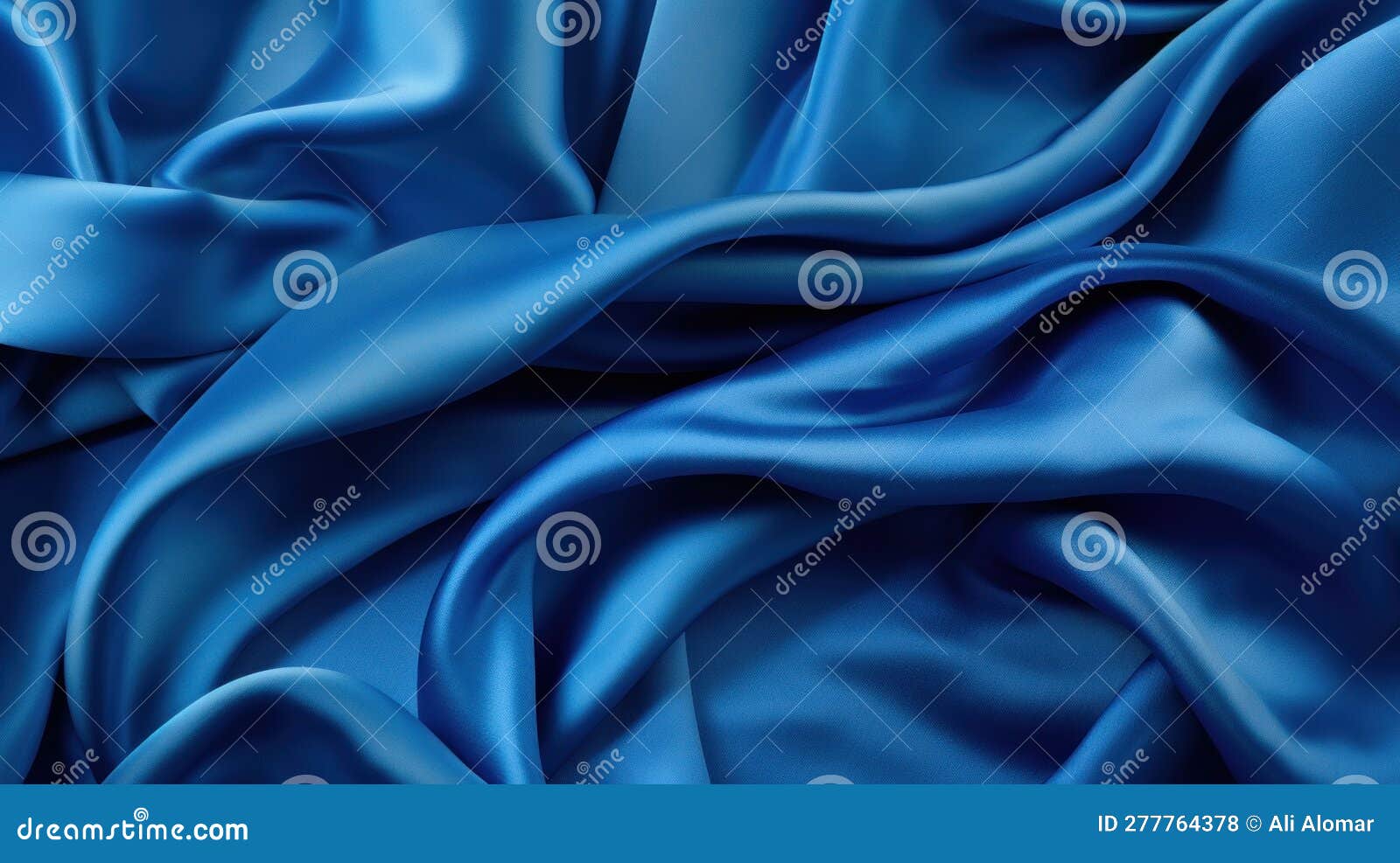 A Blue Silk Cloth is Draped Over a Table with Soft Light Stock Photo ...