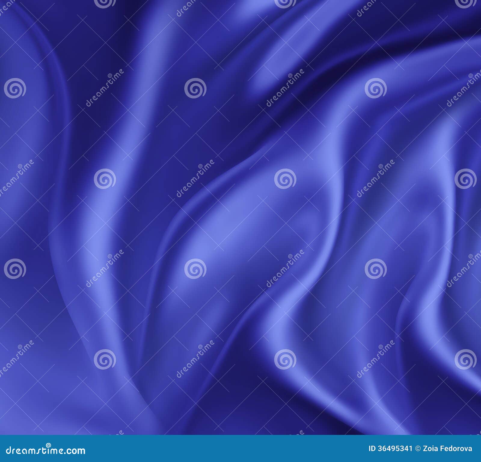 Blue silk waves stock illustration. Illustration of blurred - 36495341