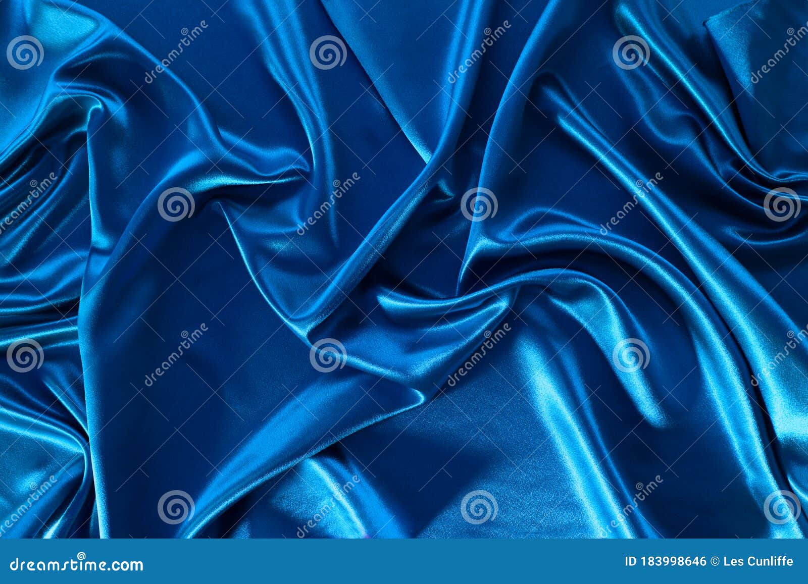 Blue silky fabric texture stock photo. Image of abstract - 183998646