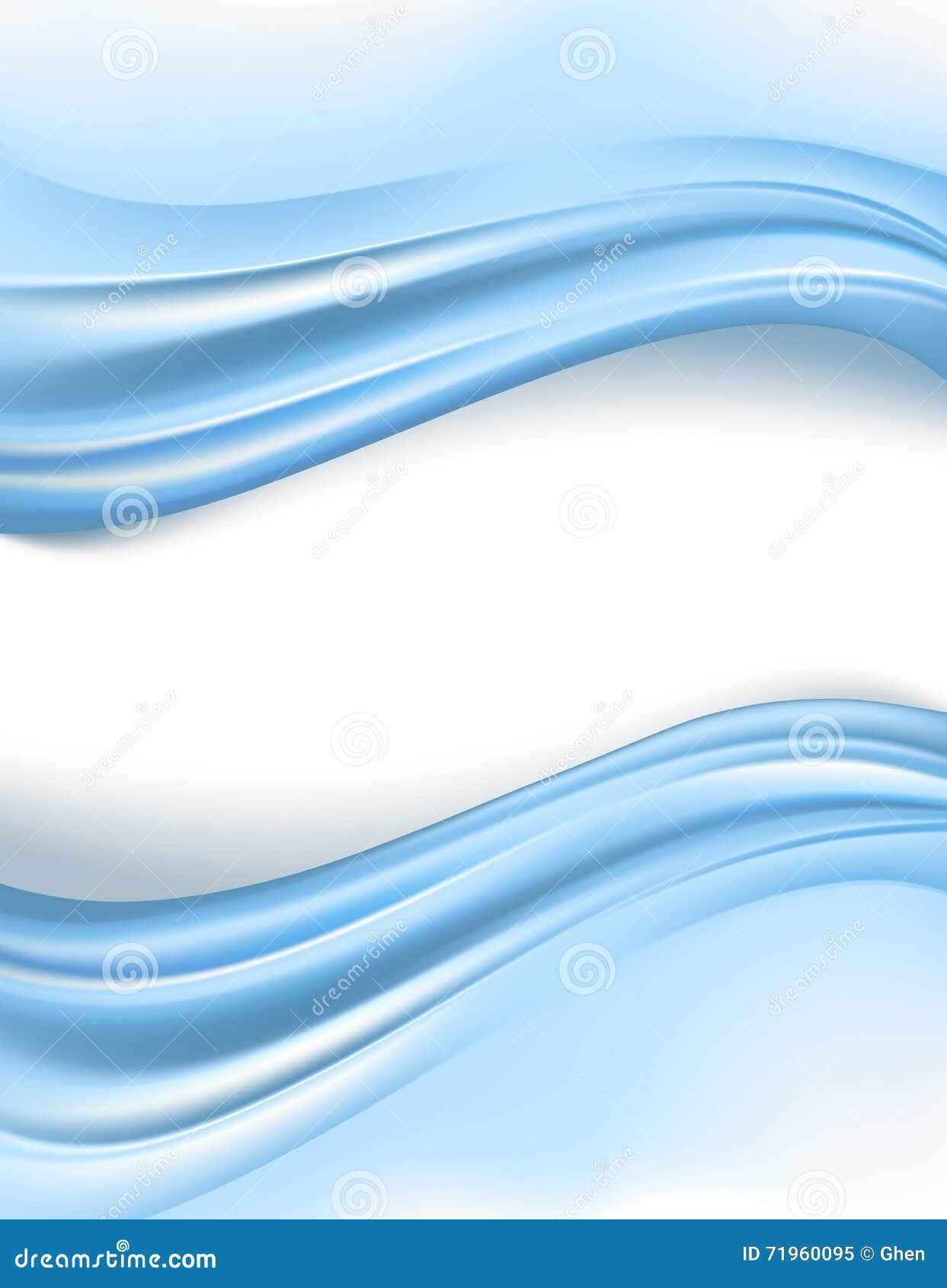 Blue silky waves borders stock vector. Illustration of backdrop - 71960095