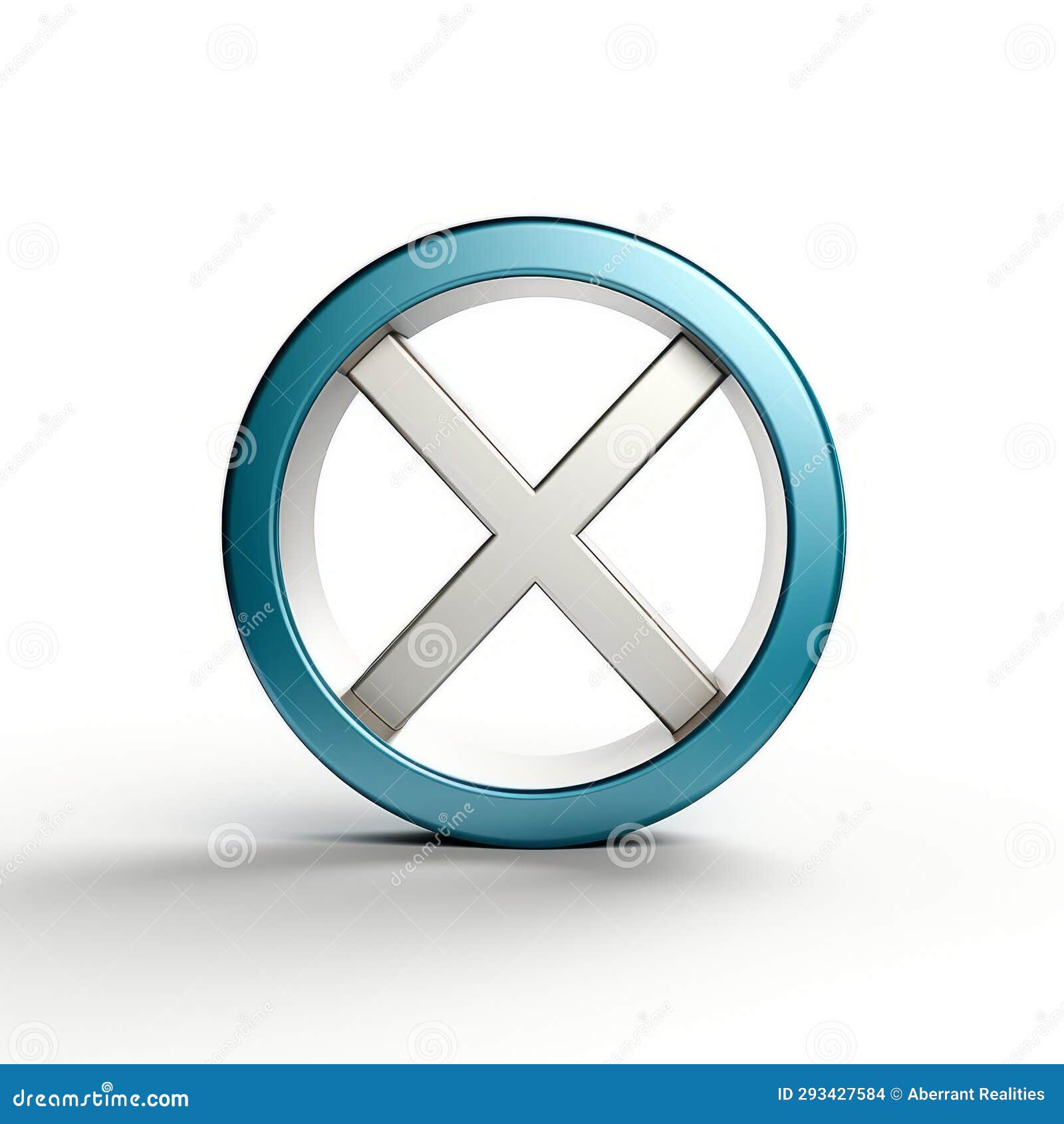 A Blue and Silver Cross Symbol on a White Background Stock Illustration ...
