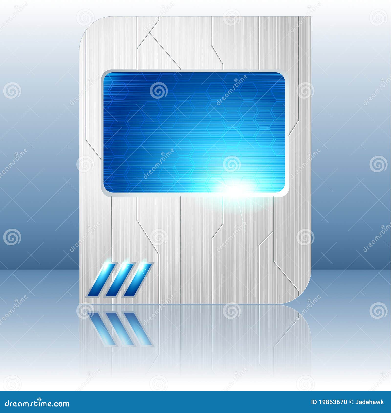 Blue and Silver Futuristic Sign Stock Vector - Illustration of computer ...