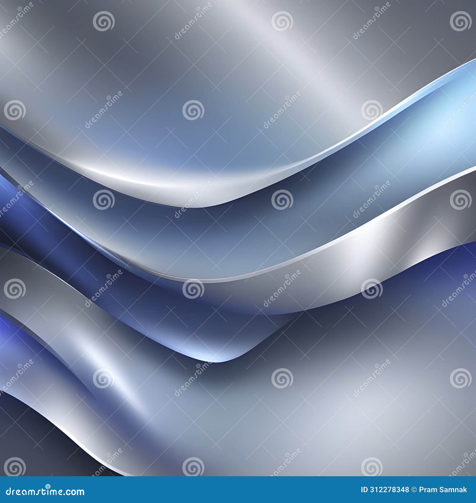 Blue and Silver Gradient with Smooth Color Transitions. AI-Generated ...