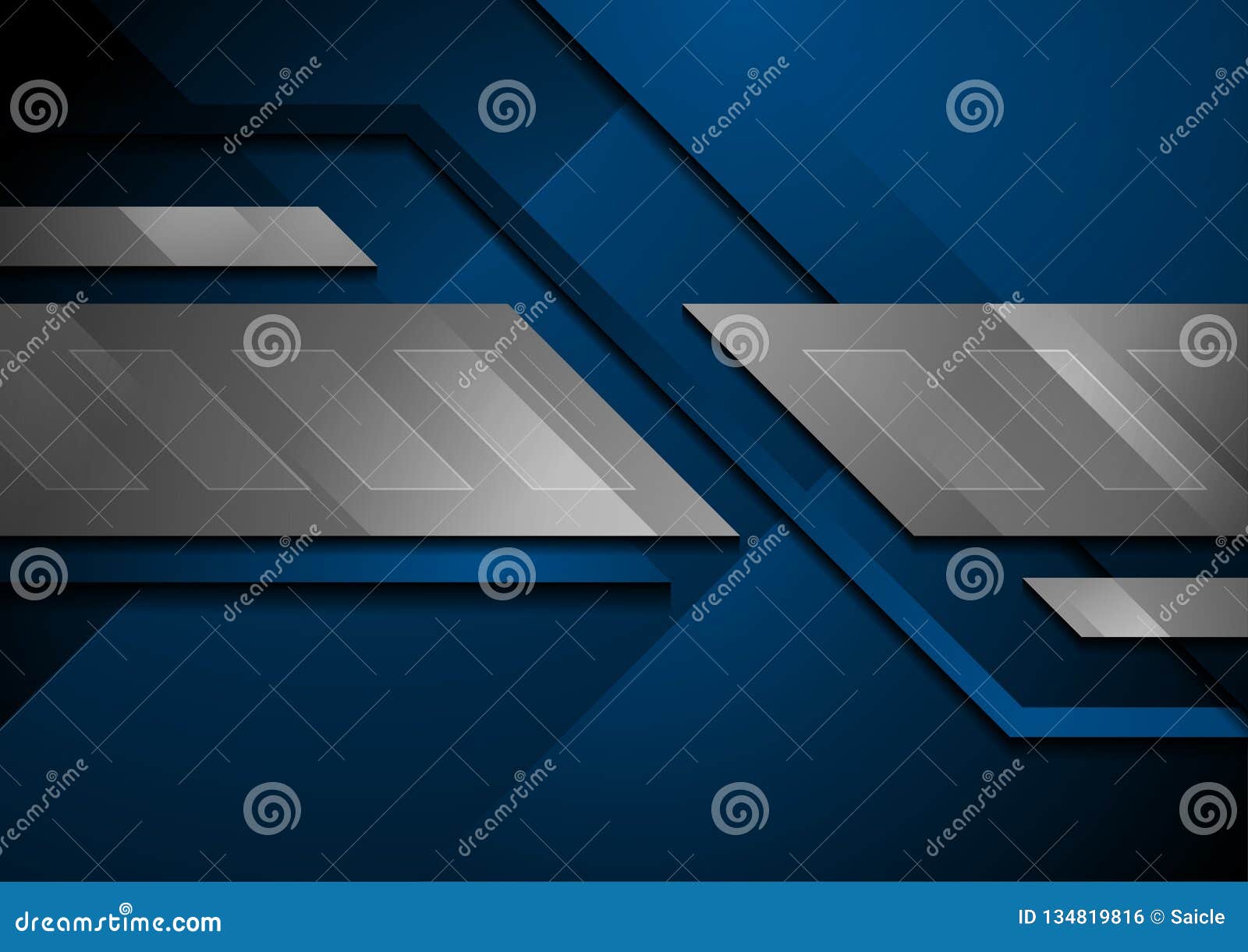 Blue and Silver Grey Abstract Technology Background Stock Vector ...