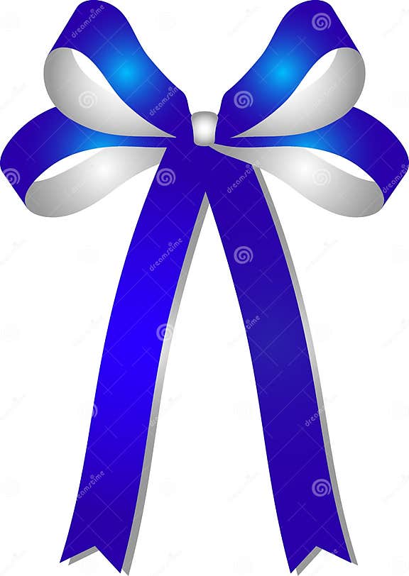 Blue - silver ribbon stock vector. Illustration of package - 9566266