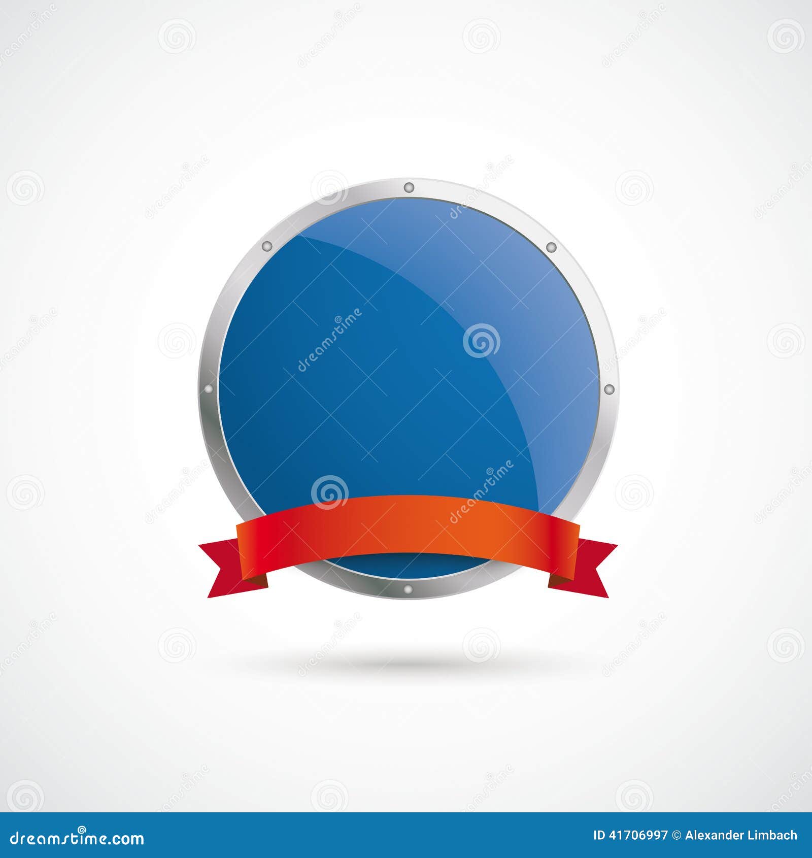 Blue Silver Round Protection Shield Red Flag Stock Vector ...