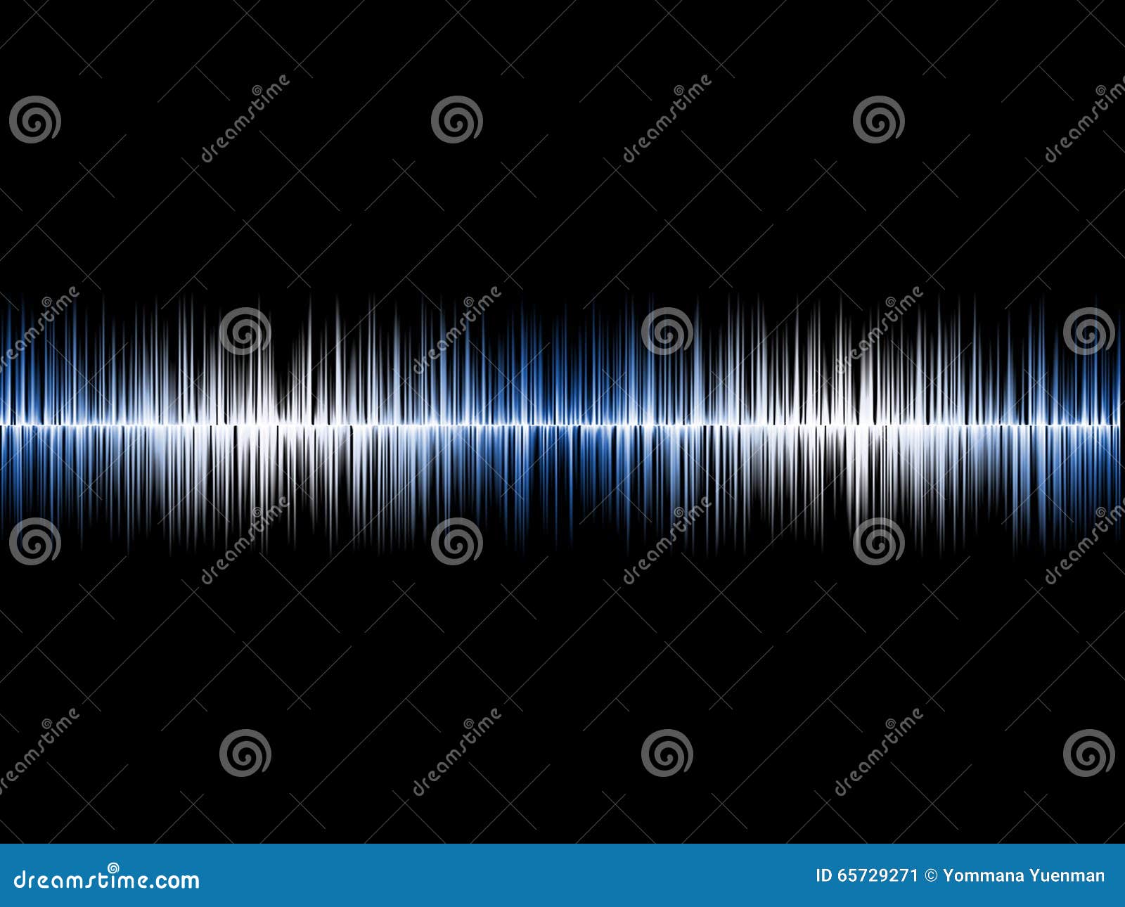 Blue Silver Soundwave with Black Background Stock Illustration ...