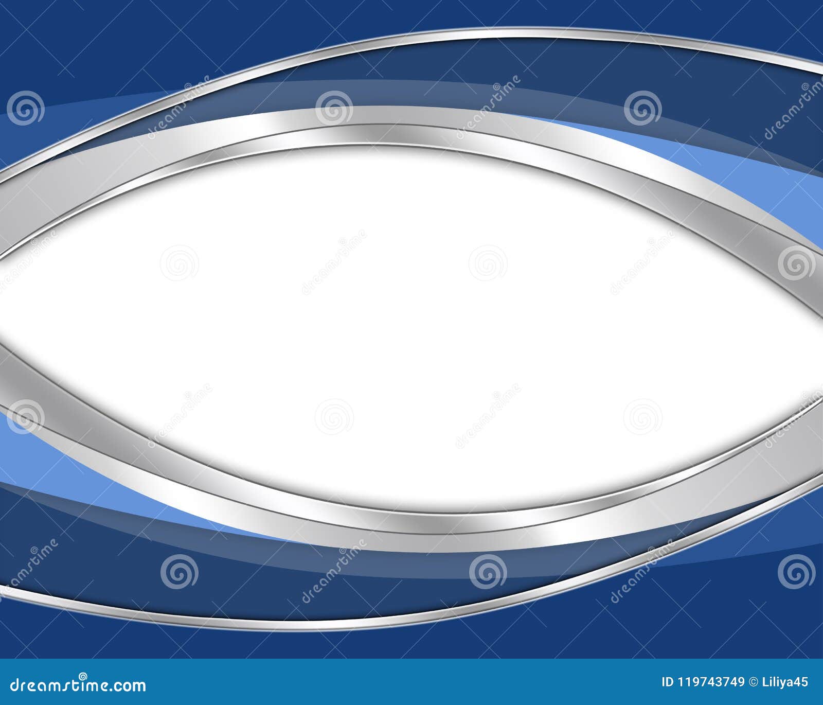 Blue and Silver Waves on a White Background. Stock Illustration ...