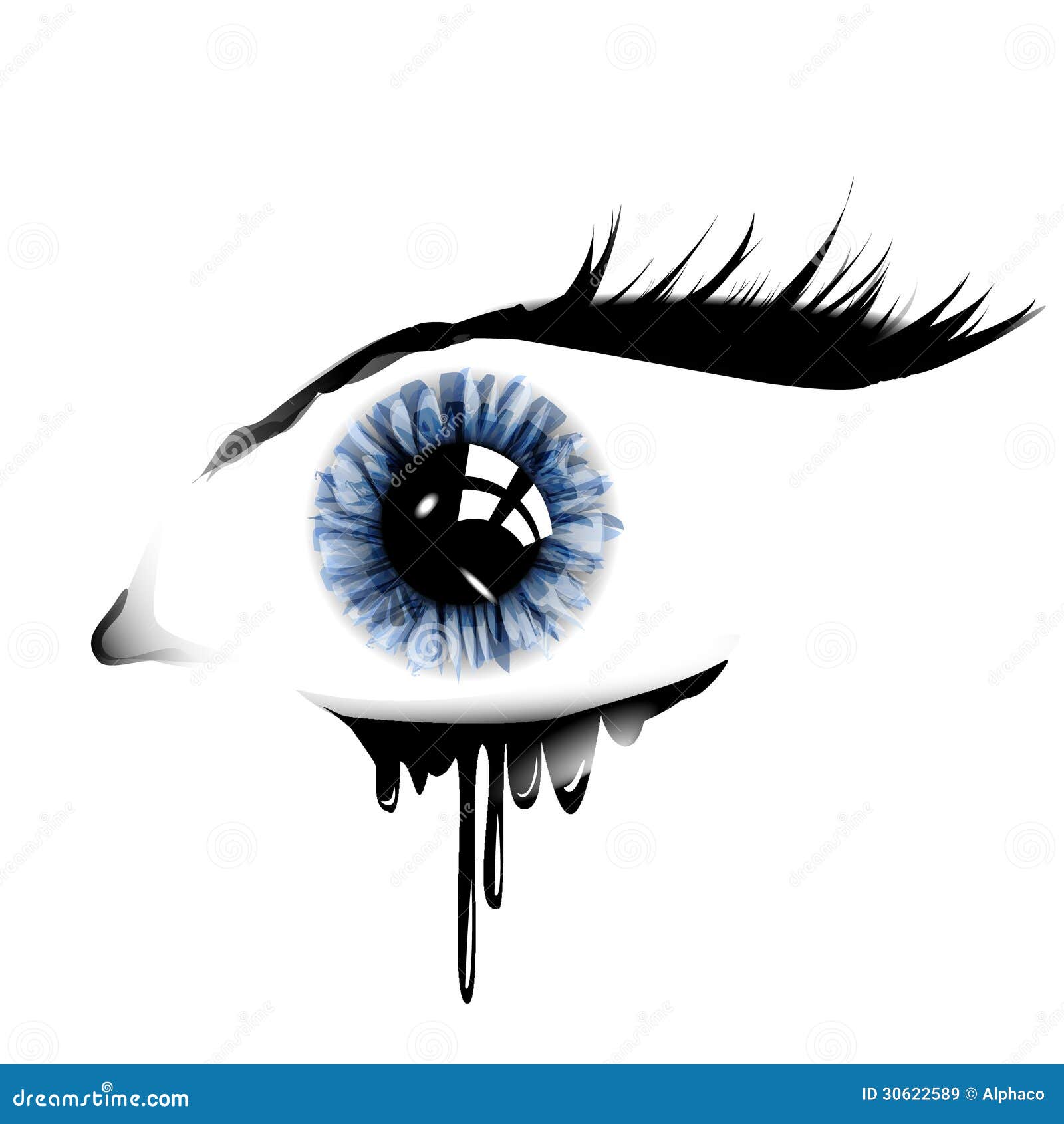 Blue single eye stock illustration. Illustration of creative - 30622589