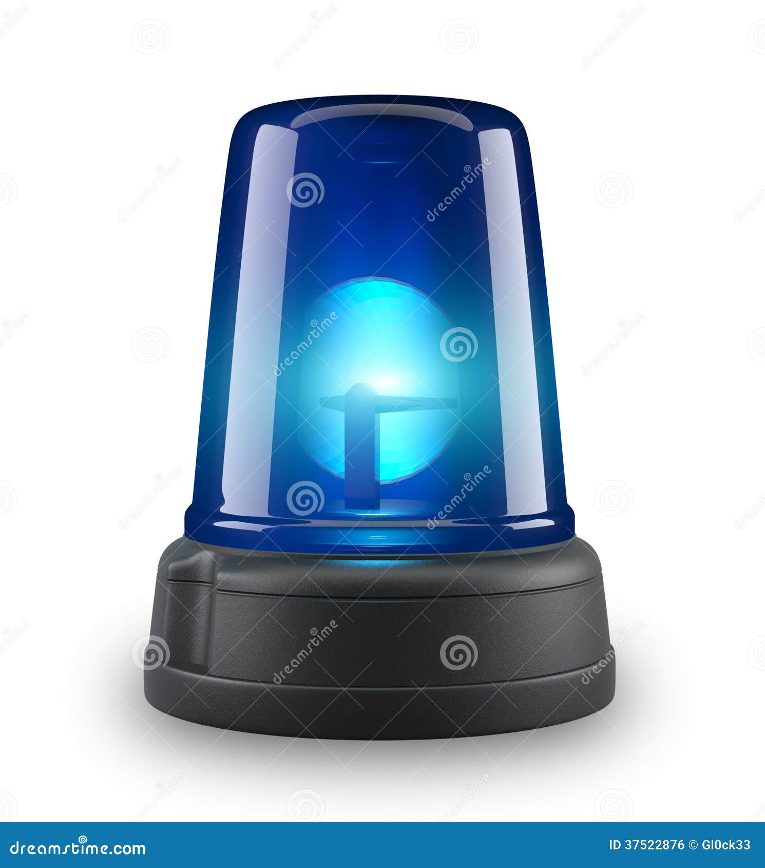 Blue siren stock illustration. Illustration of alarm - 37522876