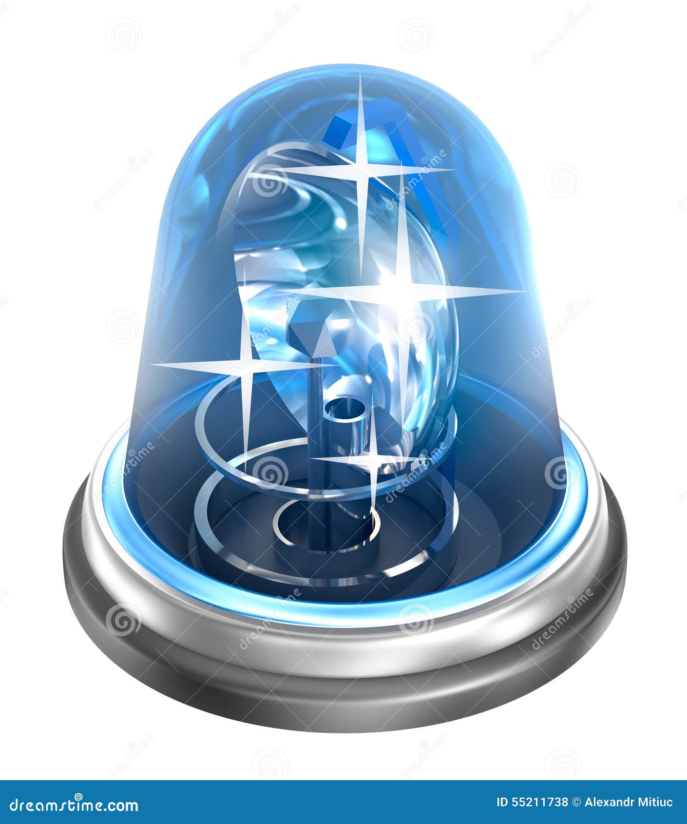 Blue And Red Siren Lamp Blink. Security Blinding Lights In Dark ...