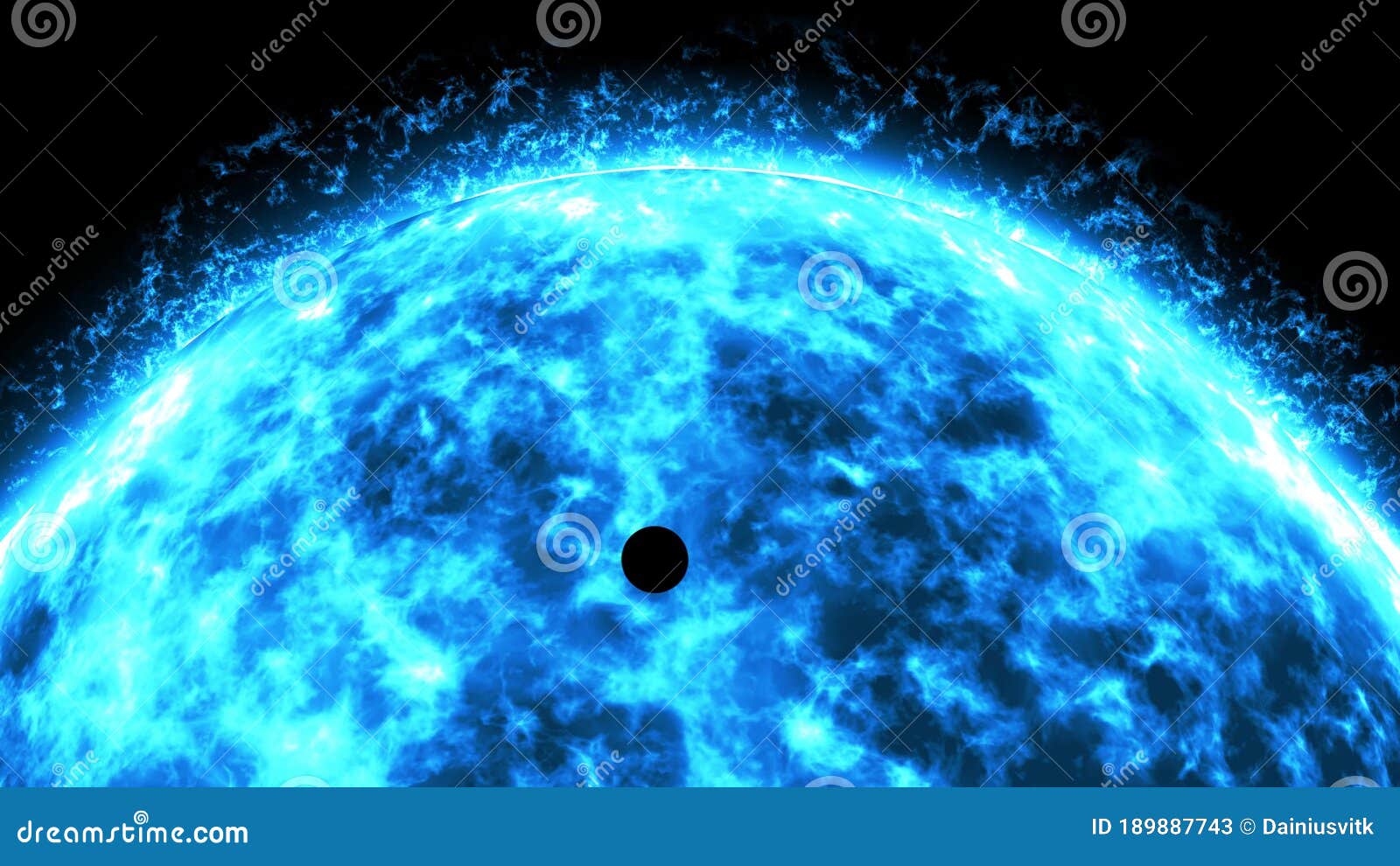 Blue Sirius Flares Graphic Science Discovery Small Sphere Passing Orbit ...
