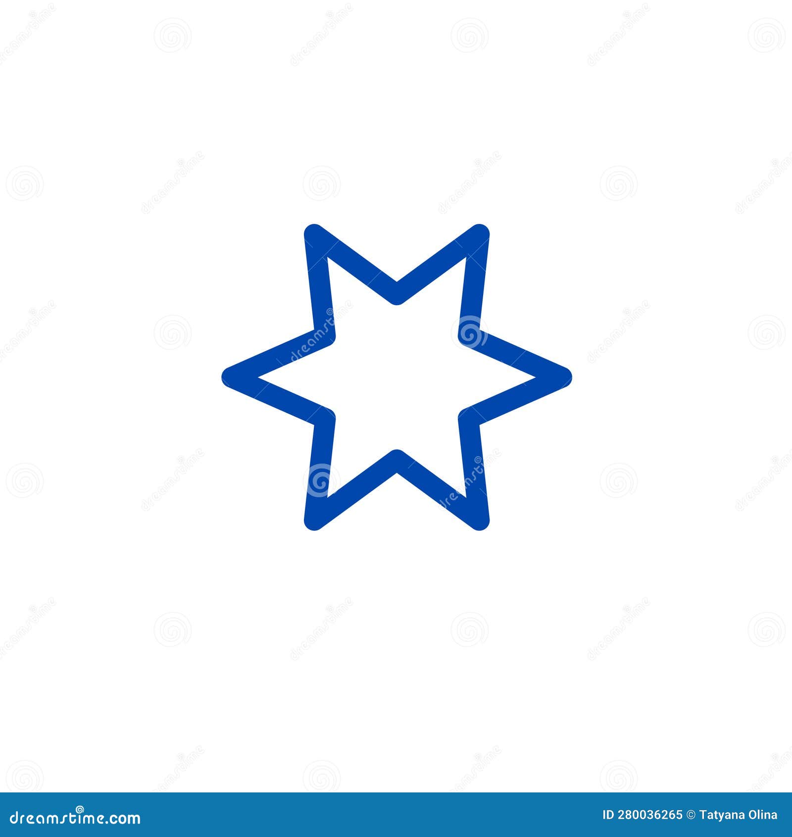 Blue Six - Pointed Star Astrological Symbol Stock Vector - Illustration ...