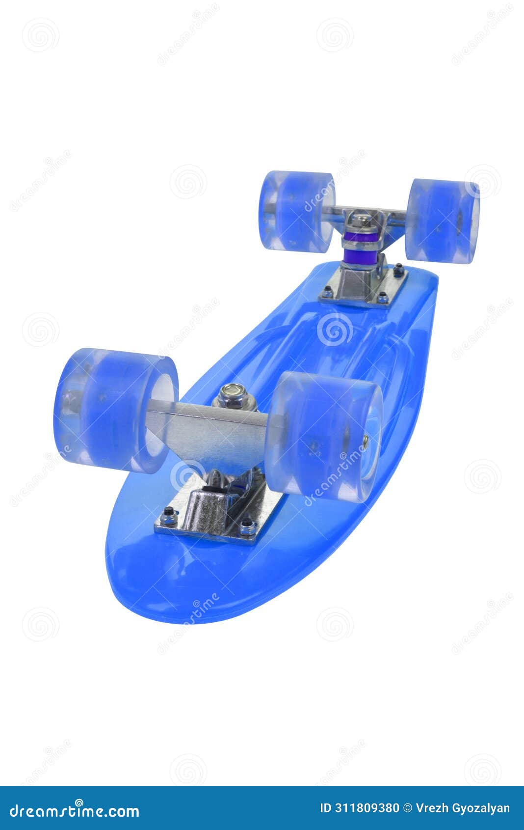 Blue Skateboard Deck on White Background Stock Photo - Image of playing ...