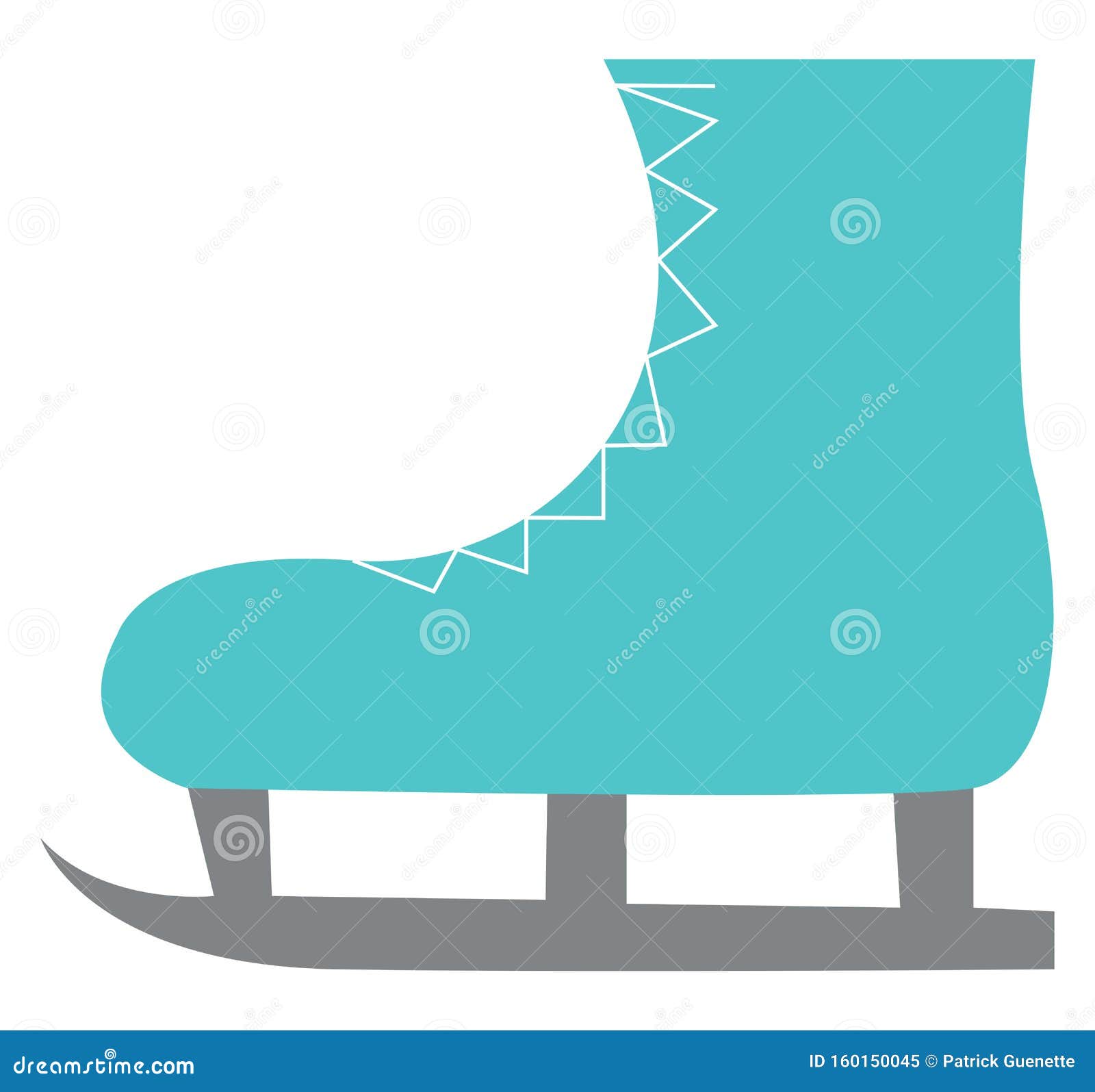 A Blue Skating Boot Vector Or Color Illustration | CartoonDealer.com ...