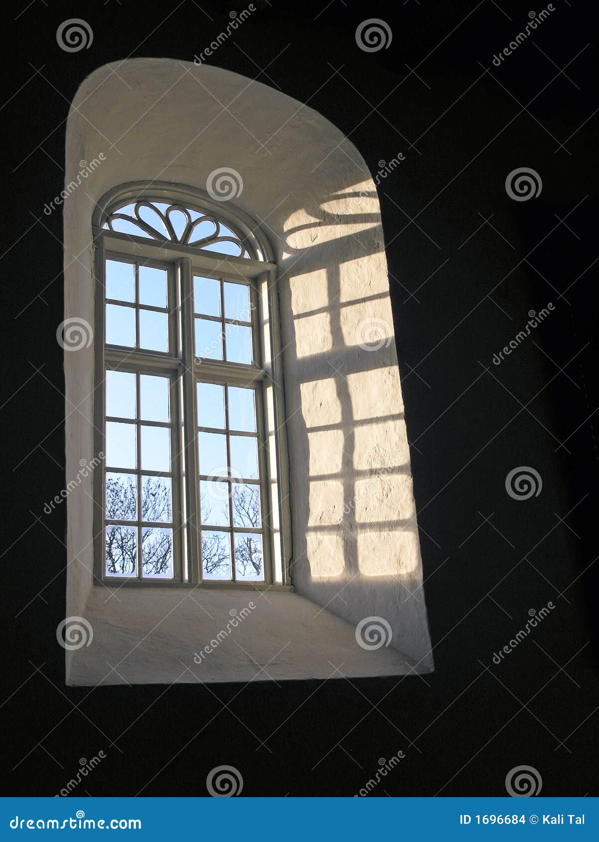 Blue Skies through Church Window Stock Photo - Image of life, showing ...