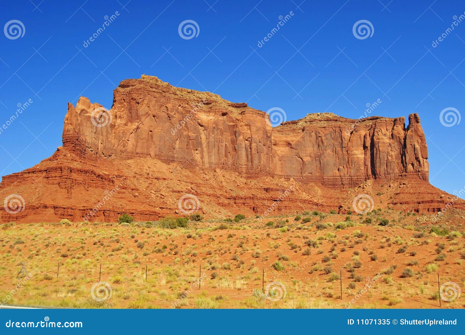 Blue Skies Over Monument Valley in Utah Stock Image - Image of land ...