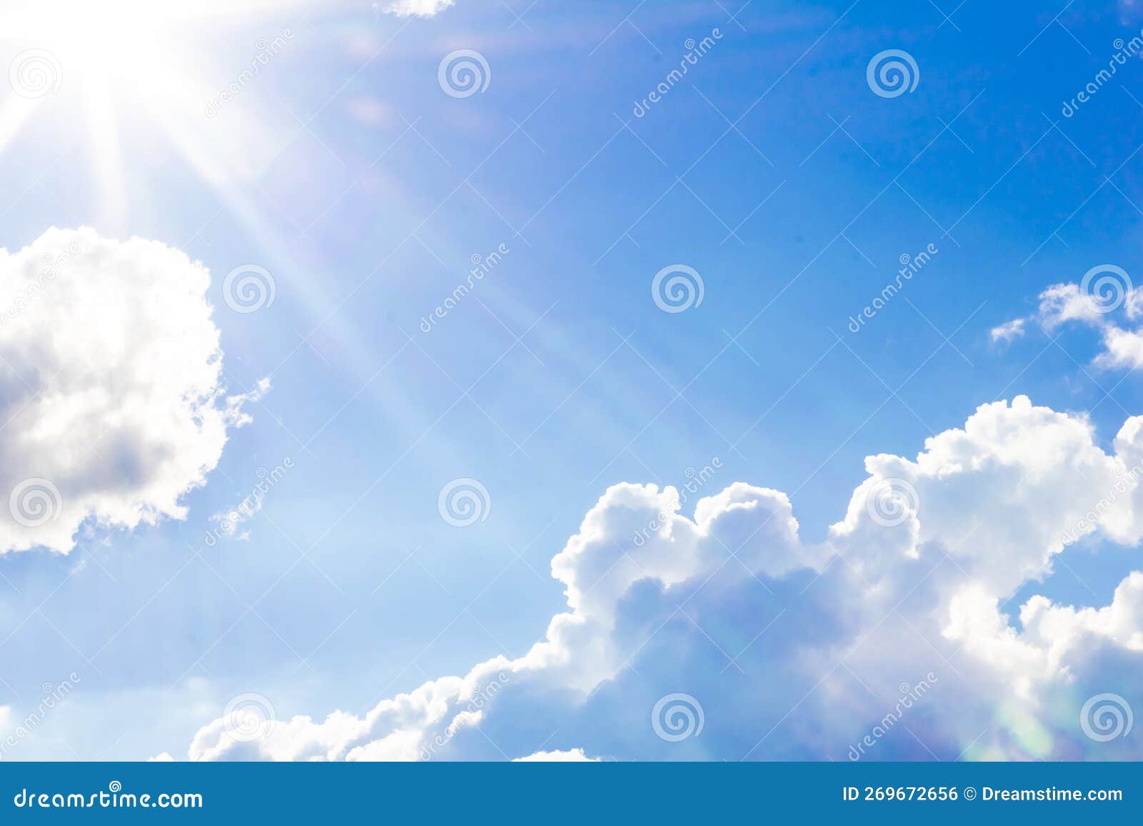 Blue Sky Background with Clouds. Clouds on a Clear Day Stock Photo ...
