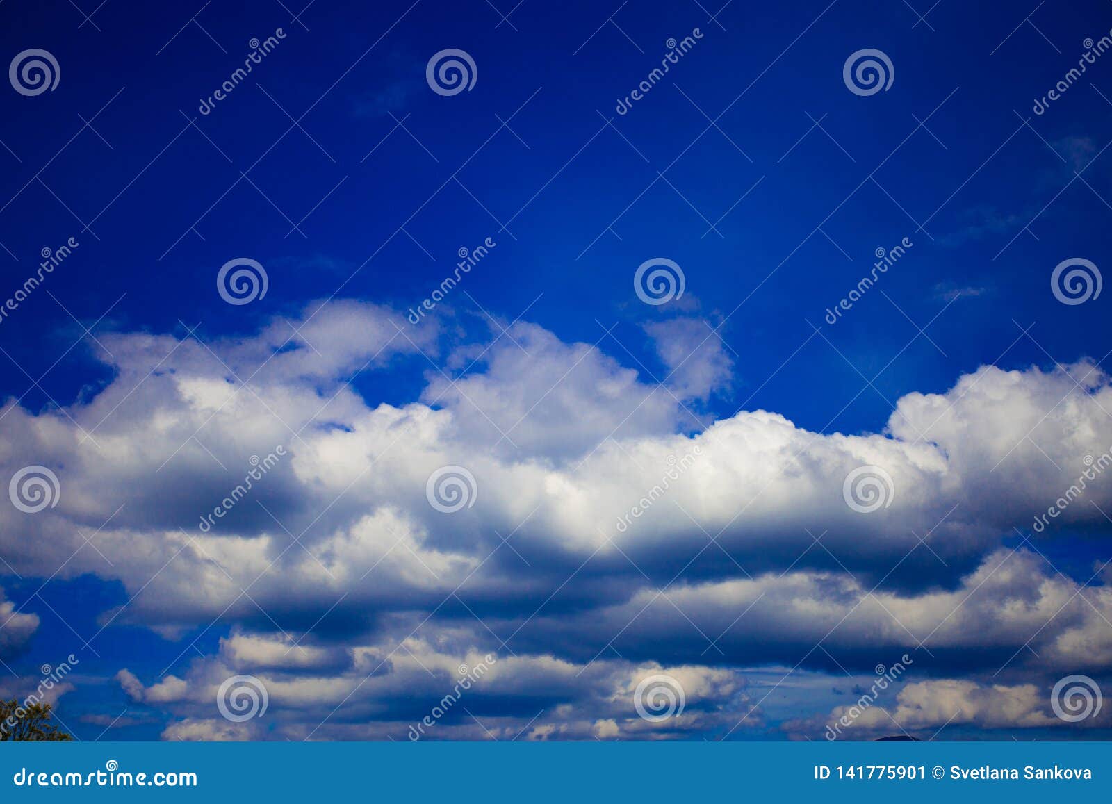 Blue Sky Background with Clouds in Sunny Day. Panorama Stock Image ...