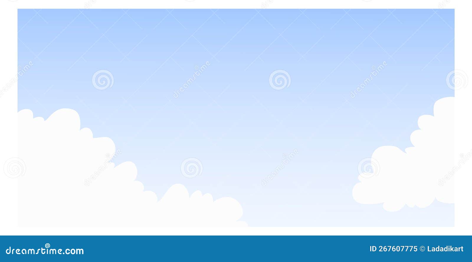 Blue Sky Background. Empty Space with White Clouds Stock Vector ...