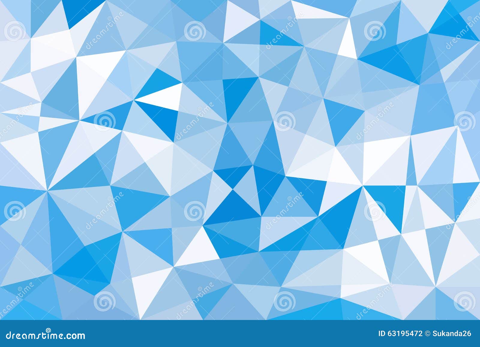 Blue Sky Background of Triangles Low Poly Stock Vector - Illustration ...