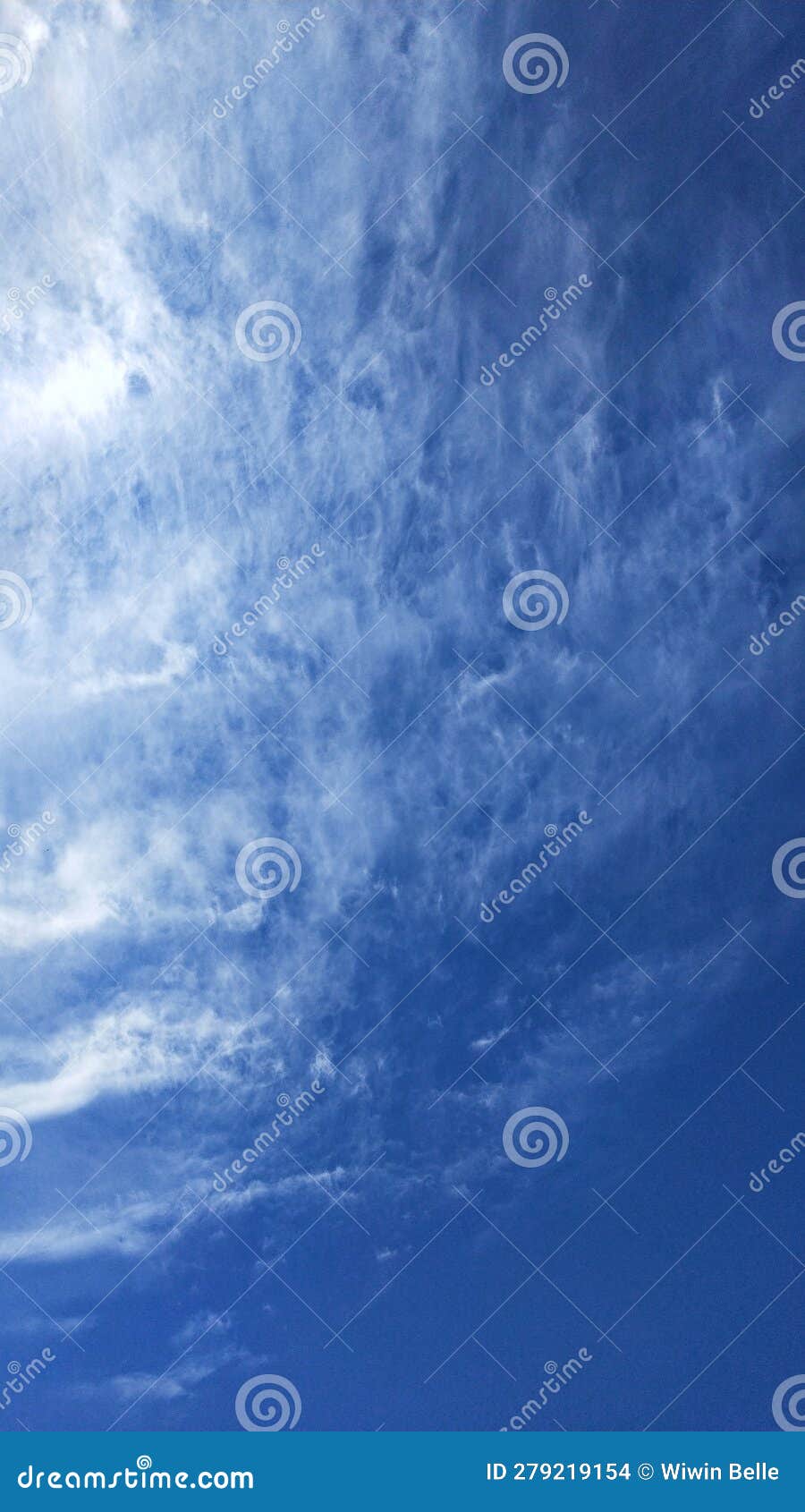 Blue Sky Background with White Clouds, Soft Focus Stock Photo - Image ...