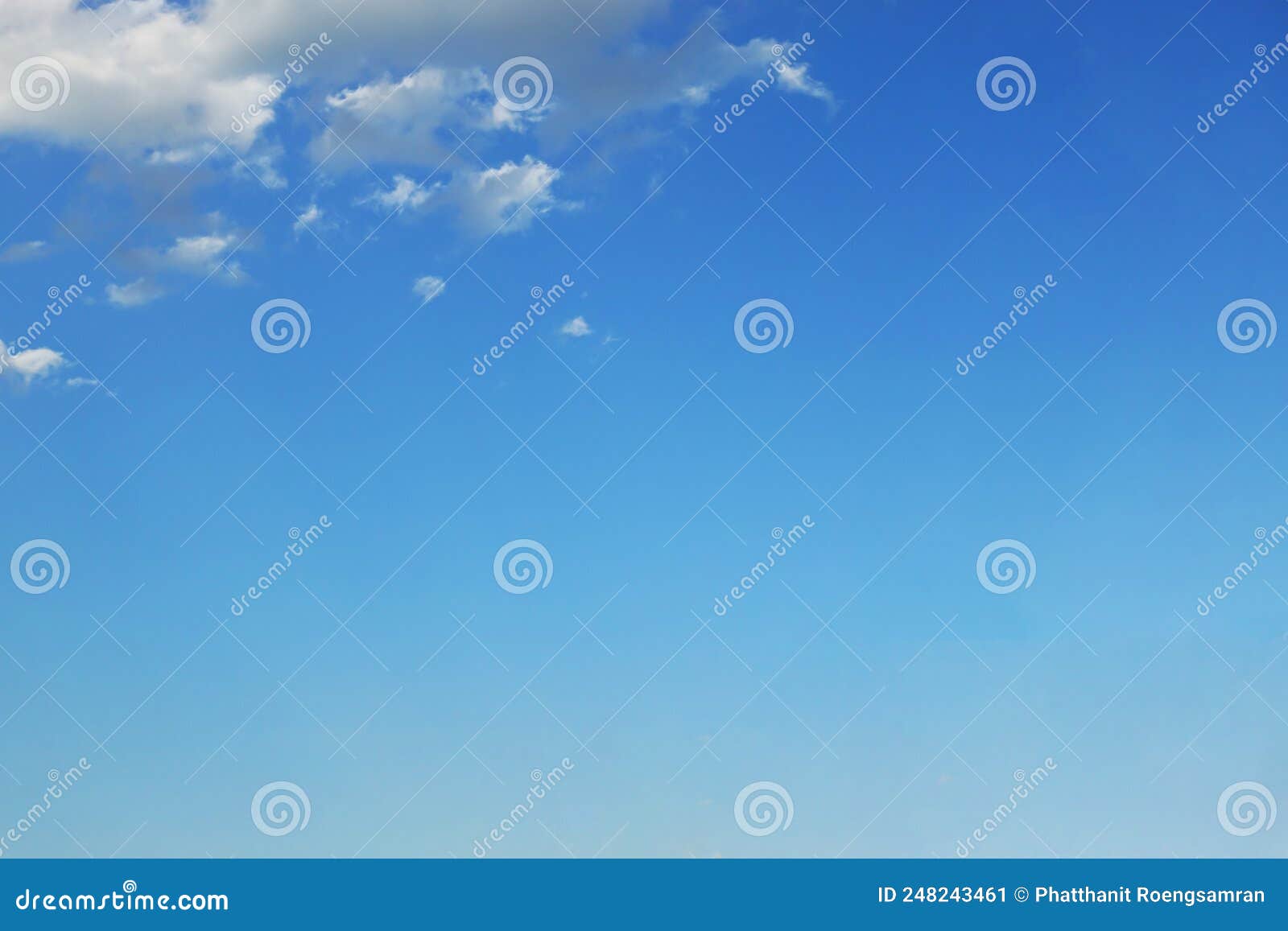 Blue Sky Background and White Clouds Soft Focus, and Copy Space ...