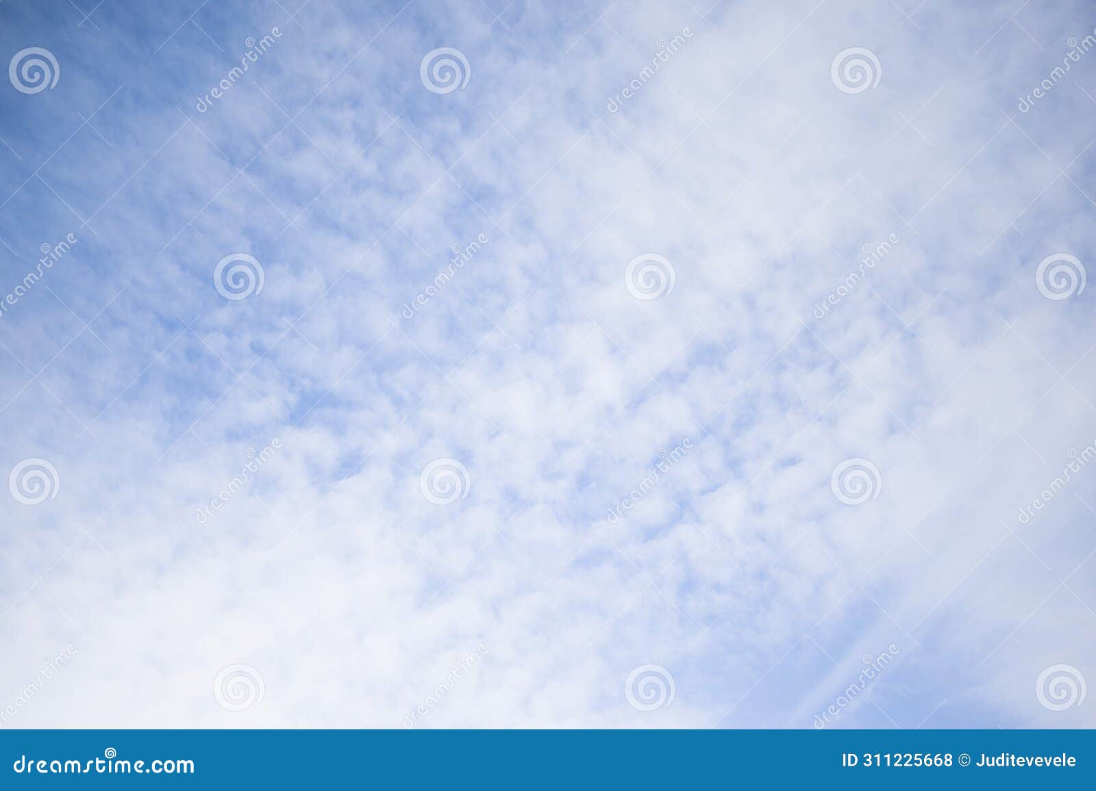 Blue Sky Background with White Short Frequency Clouds Stock Photo ...