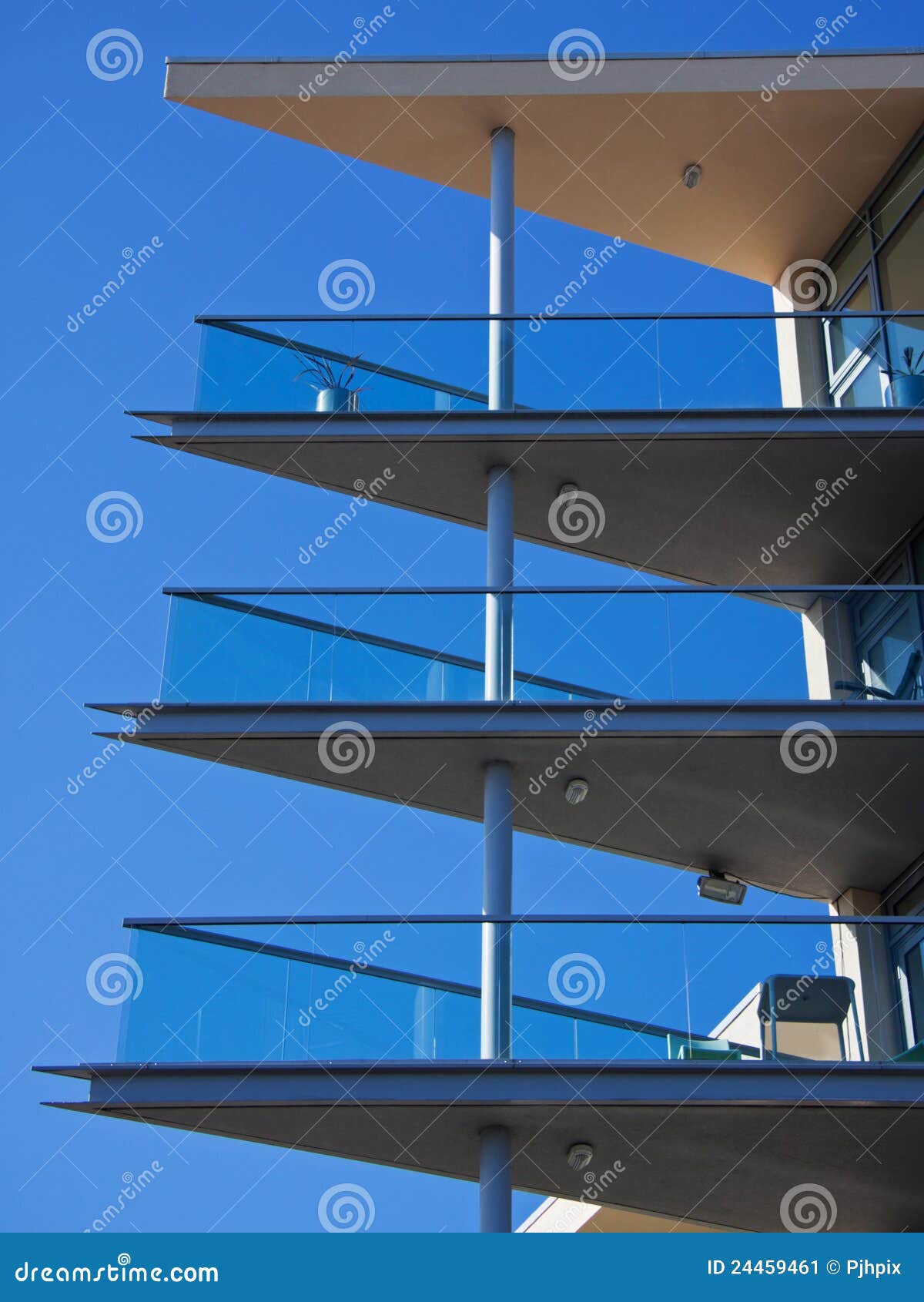 Blue Sky, Balconies And Acute Angles Royalty-Free Stock Photography ...