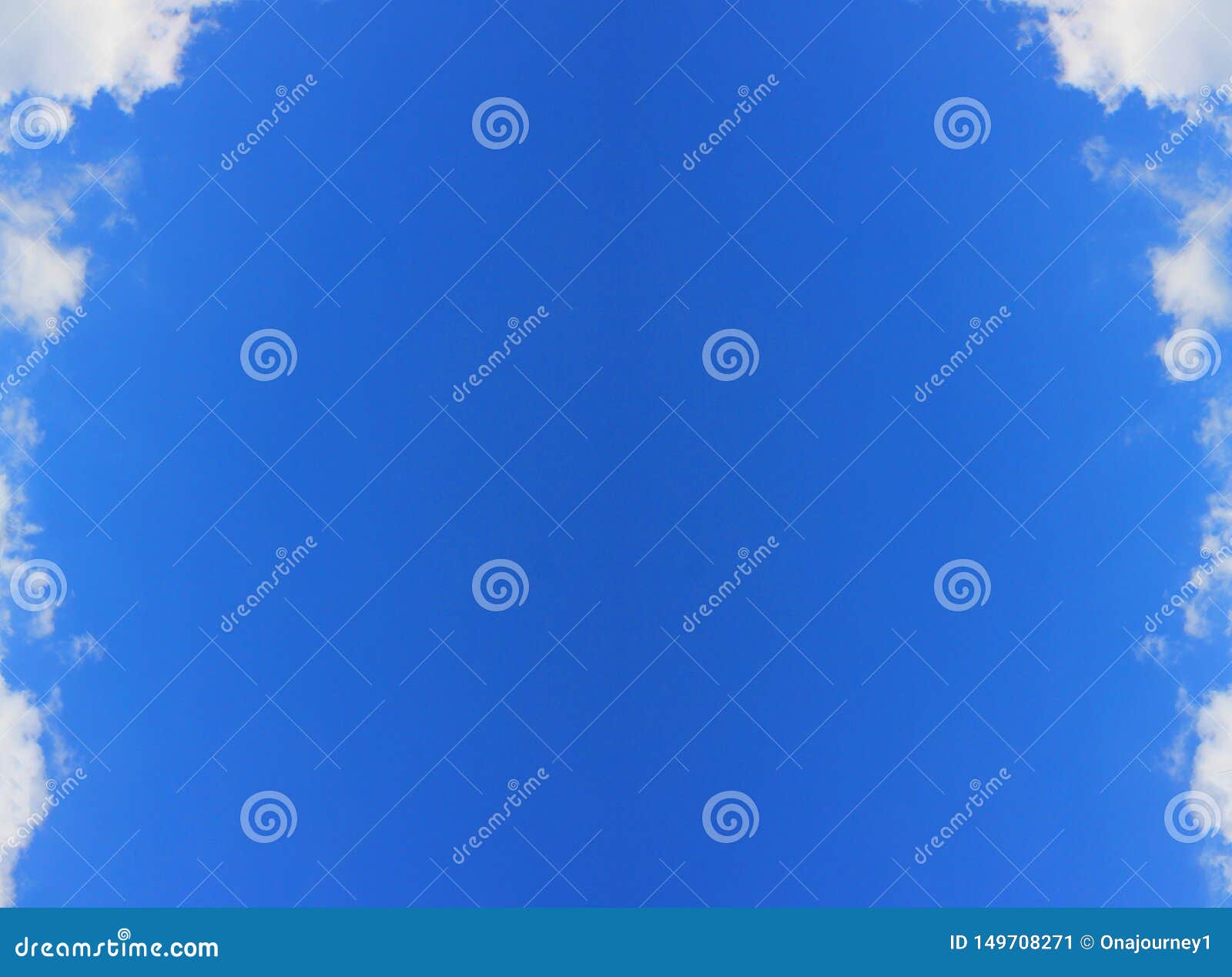 Blue Sky Banner with Clouds Frame Stock Image - Image of background ...