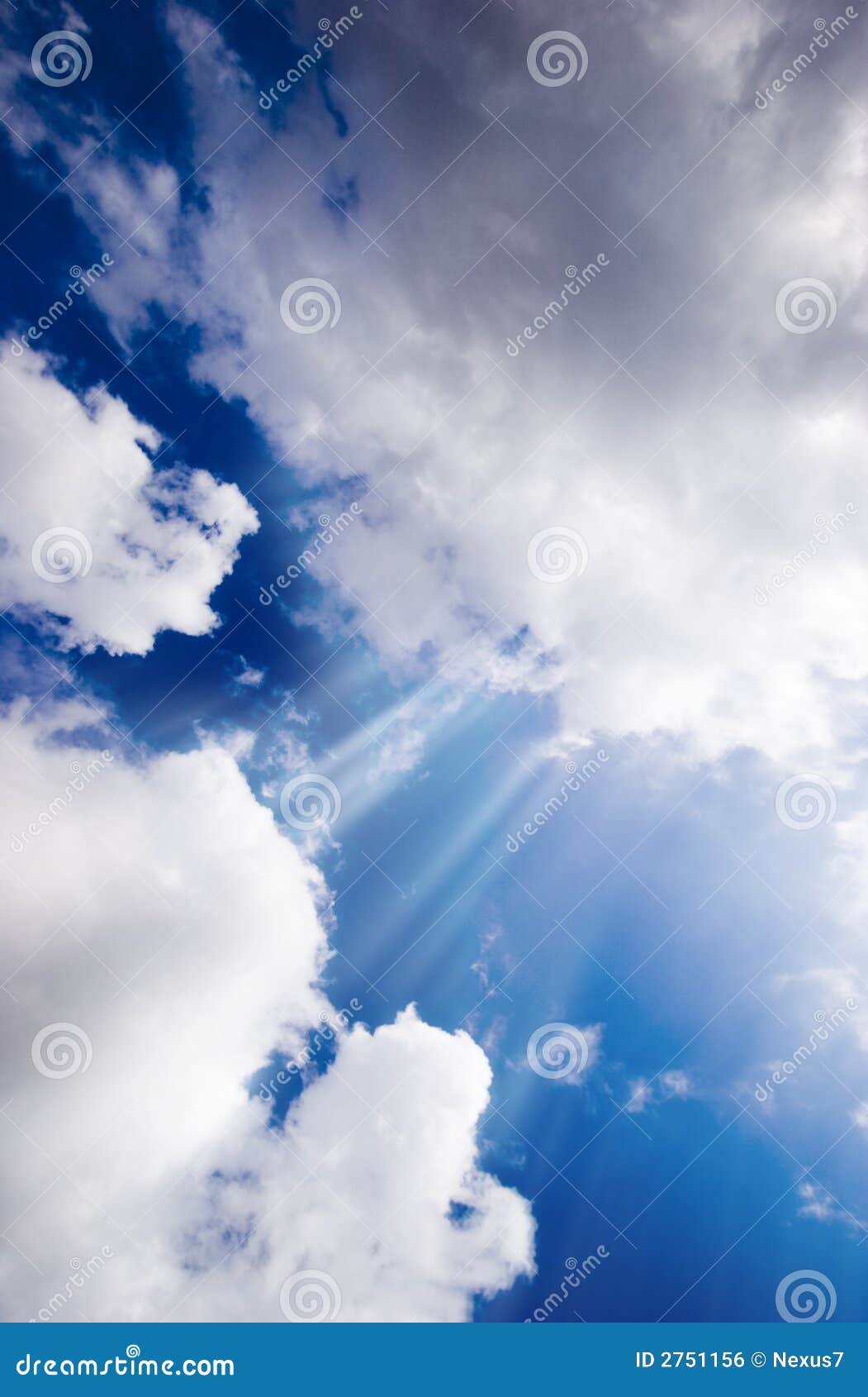 Blue Sky with Beam of Lights Stock Photo - Image of cloudy, light: 2751156