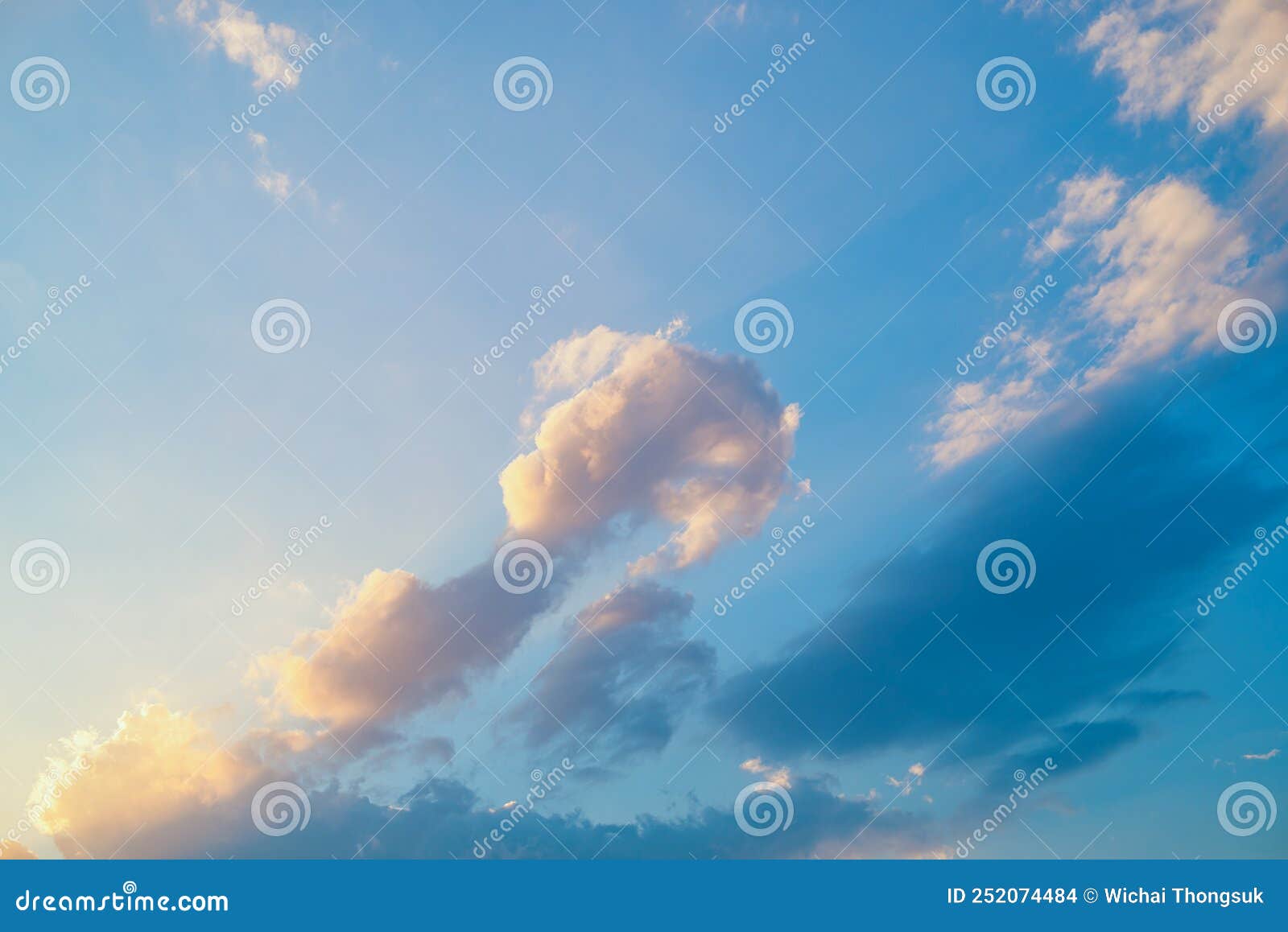 Blue Sky, Beautiful and Bright Stock Photo - Image of outdoor, mixed ...