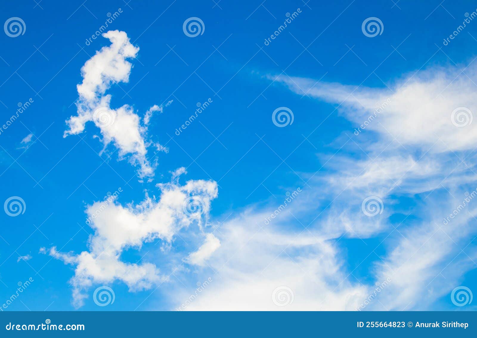 Blue Sky with Beautiful Clouds Stock Image - Image of bright, fluffy ...