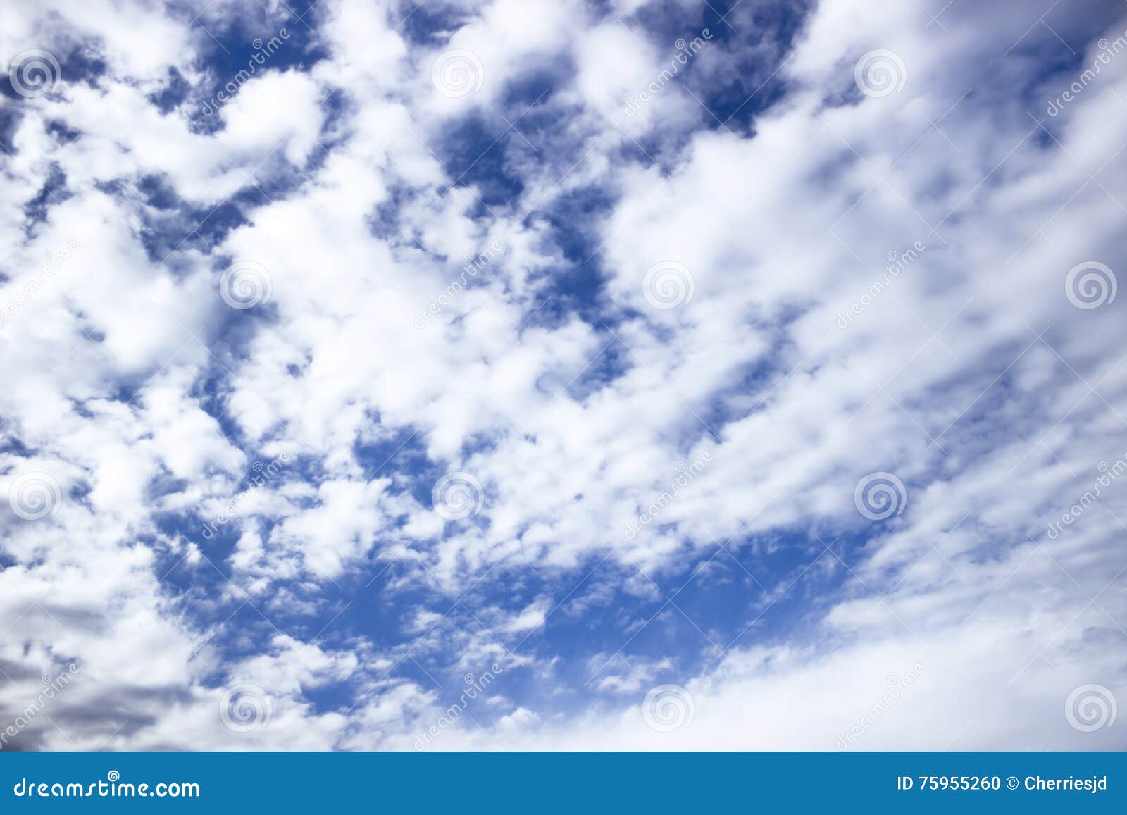 Blue Sky with Beautiful Clouds Stock Photo - Image of natural, copy ...