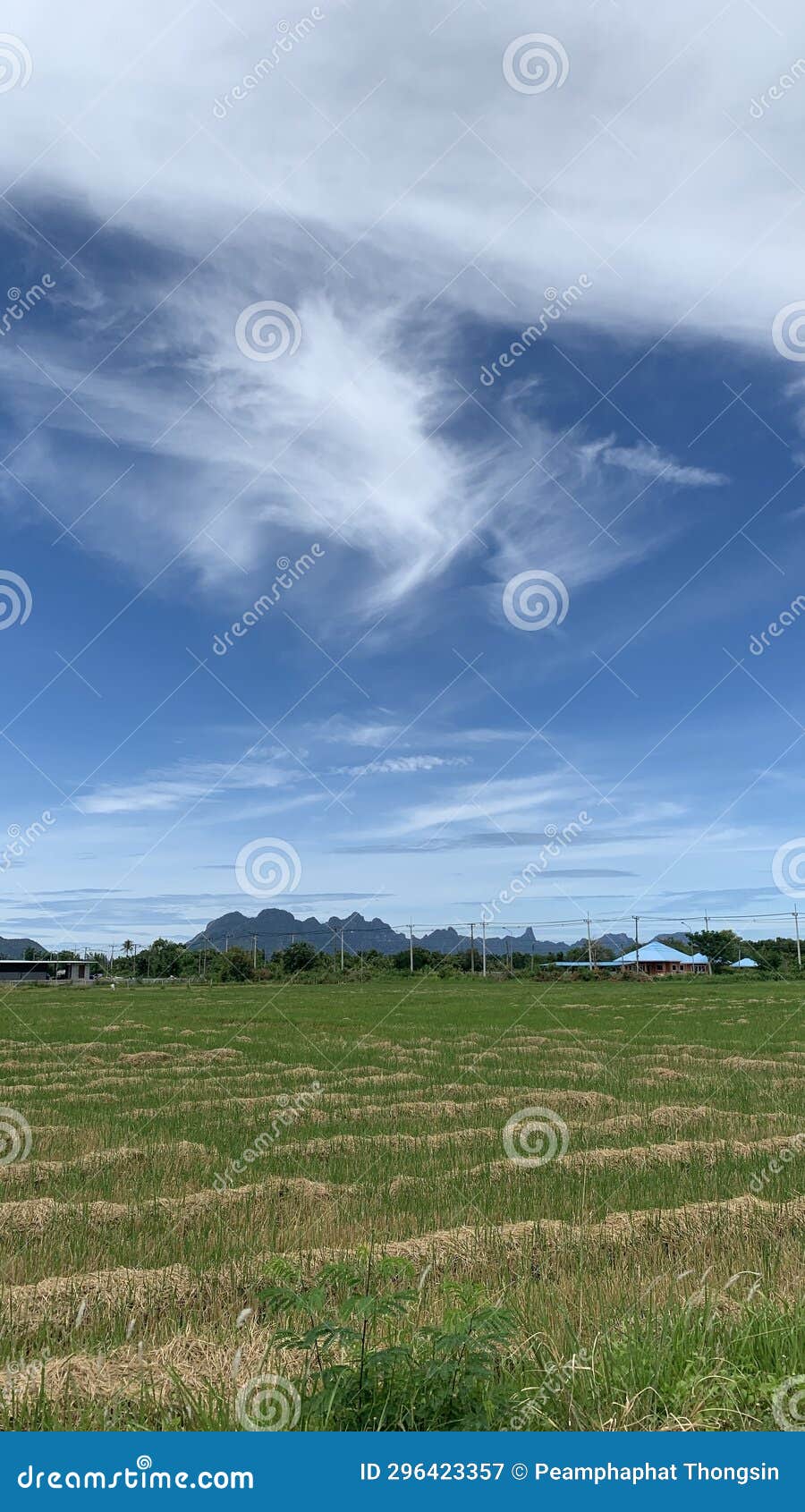 Sky and Clouds Over the Farm Stock Image - Image of landscape, grass ...