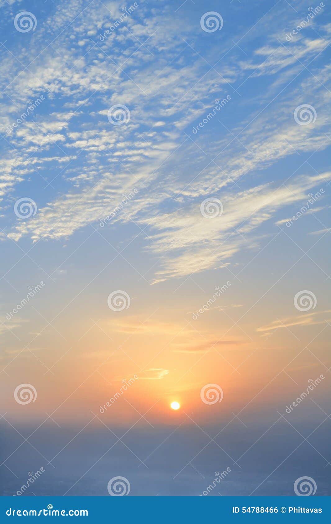 Blue Sky and Beautiful Sun Rise in Morning Time Stock Photo - Image of ...