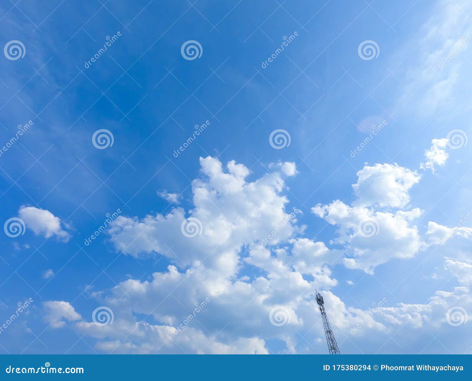 A Blue Sky with Beautiful Wisp of Cloud for Use As a Backing or ...
