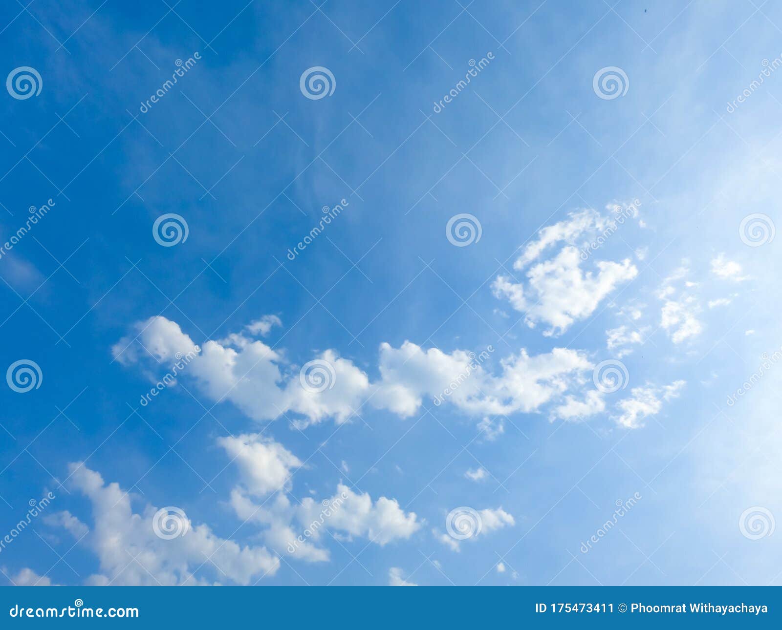 A Blue Sky with Beautiful Wisp of Cloud for Use As a Backing or ...