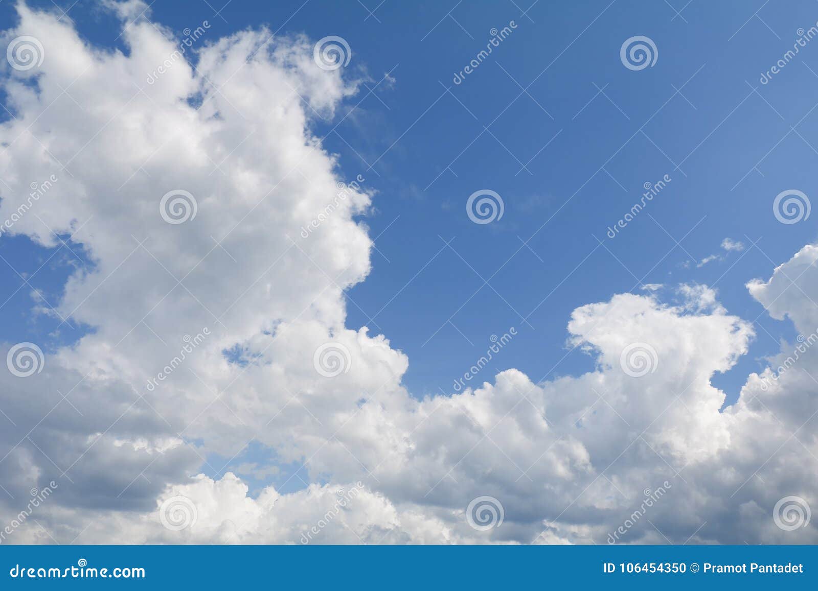 Blue Sky with Big Cloud and Raincloud, Art of Nature Beautiful Stock ...