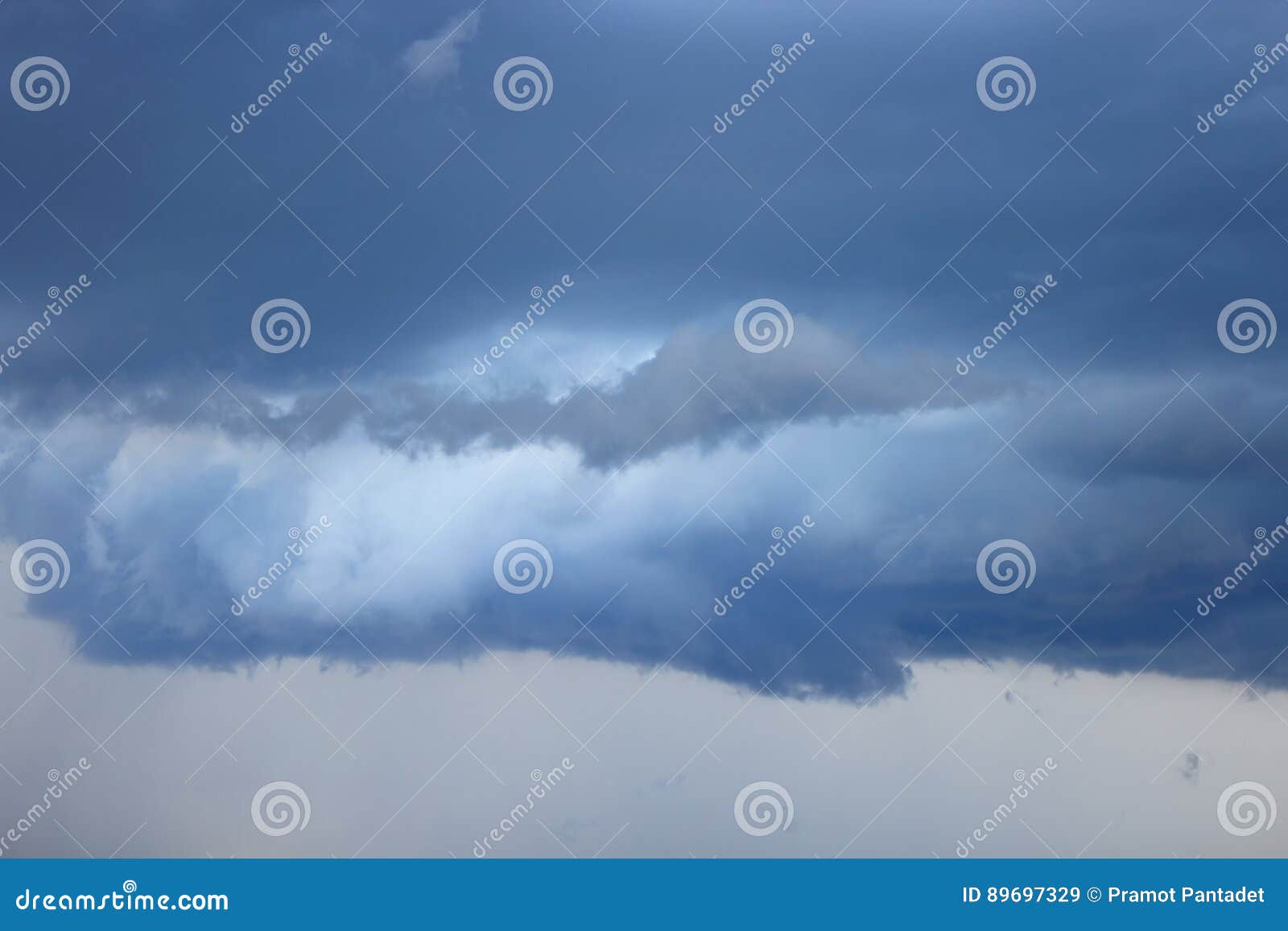 Blue Sky with Big Cloud and Raincloud Beautiful Stock Image - Image of ...